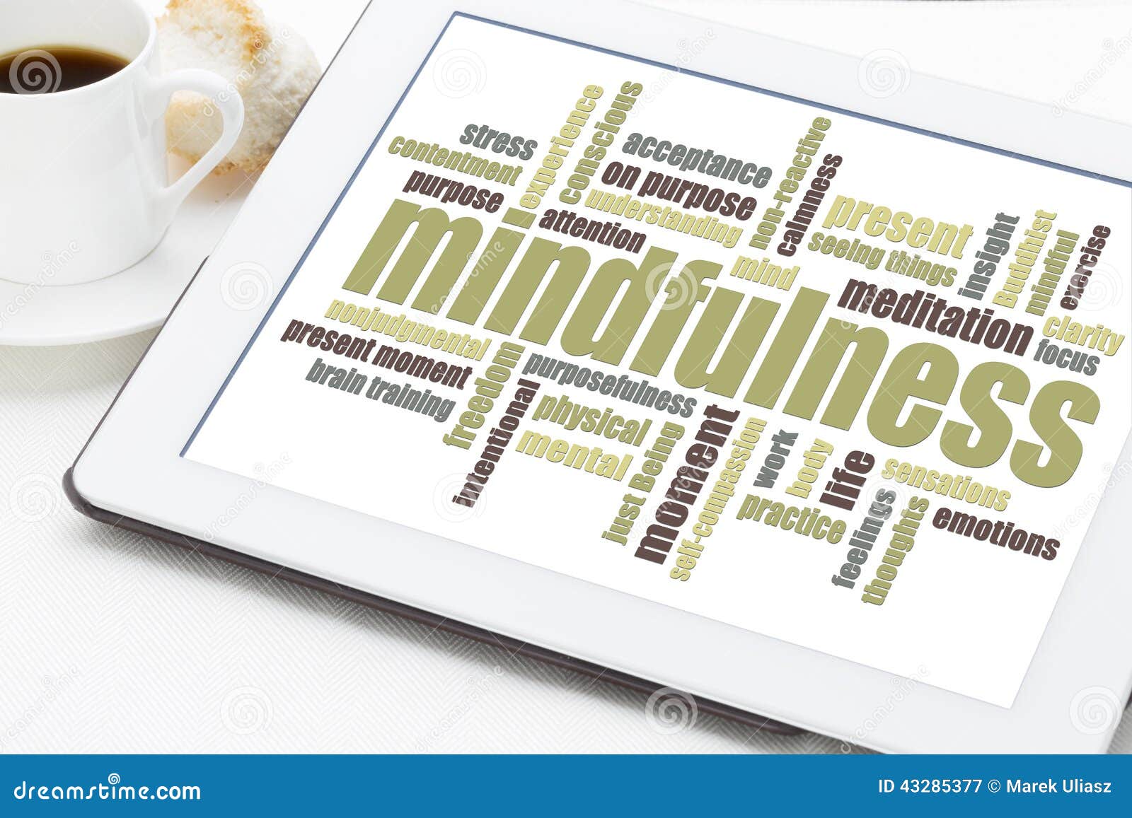 Mindfulness word cloud stock image. Image of concept - 43285377