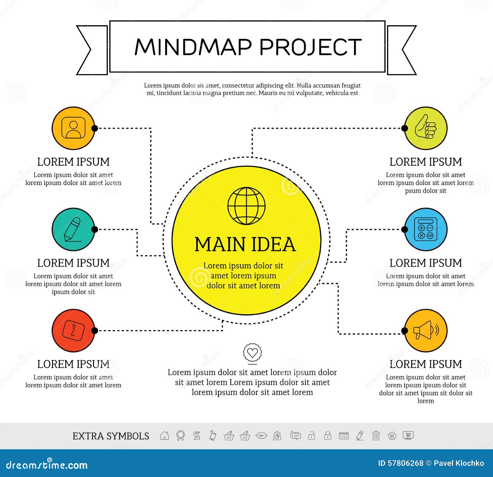 Mindmap, Scheme Infographic Design Concept Vector Illustration ...