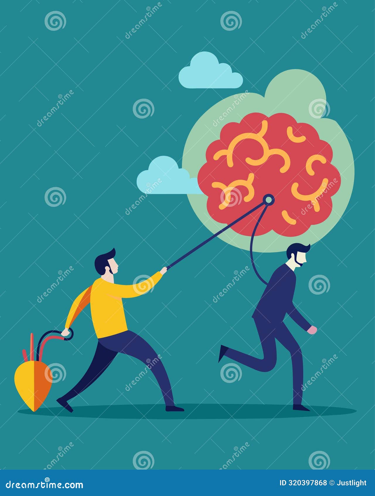 The Minds Rational Side Trying To Overpower Its Impulsive Side Creating ...