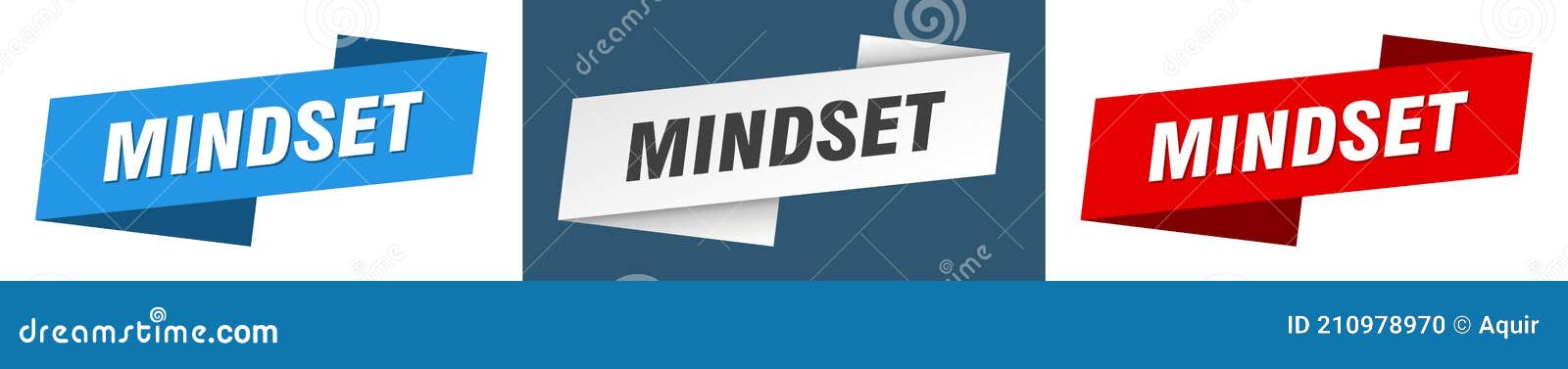 Mindset Banner. Mindset Ribbon Label Sign Set Stock Vector ...