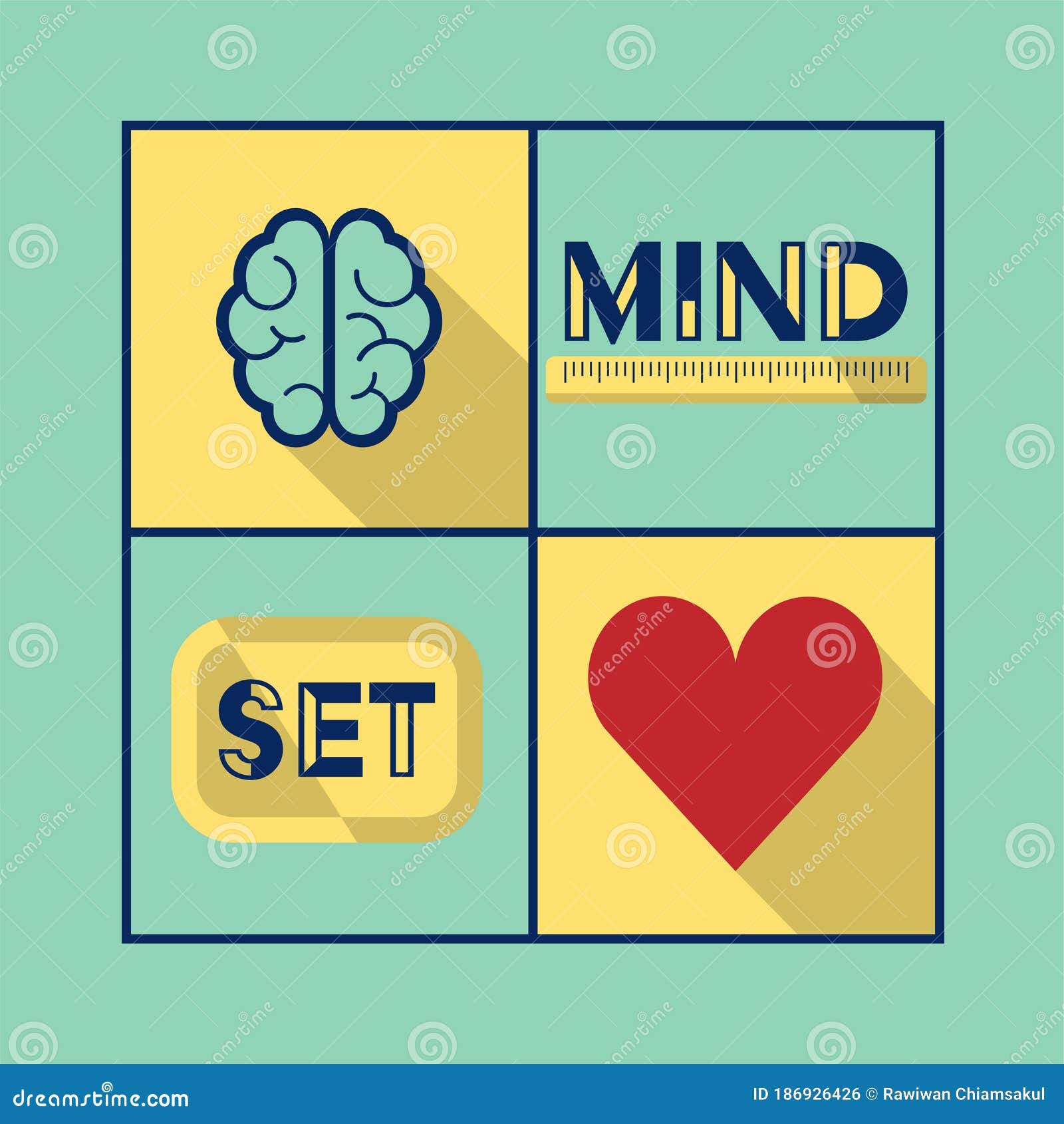 Mindset Pictorial Style stock vector. Illustration of behavior - 186926426