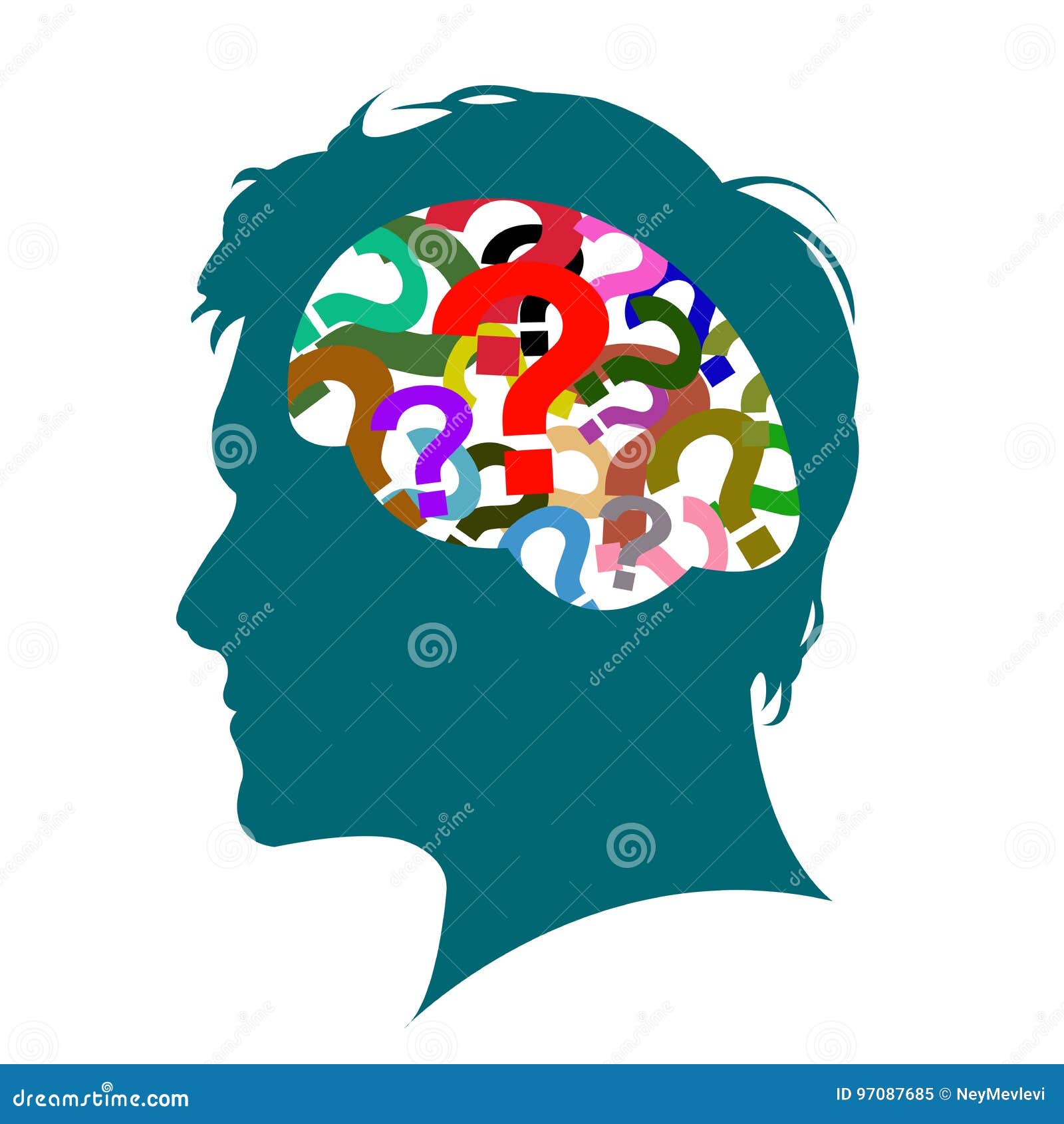 The Mindset of Men. Face Silhouette Stock Vector - Illustration of idea ...