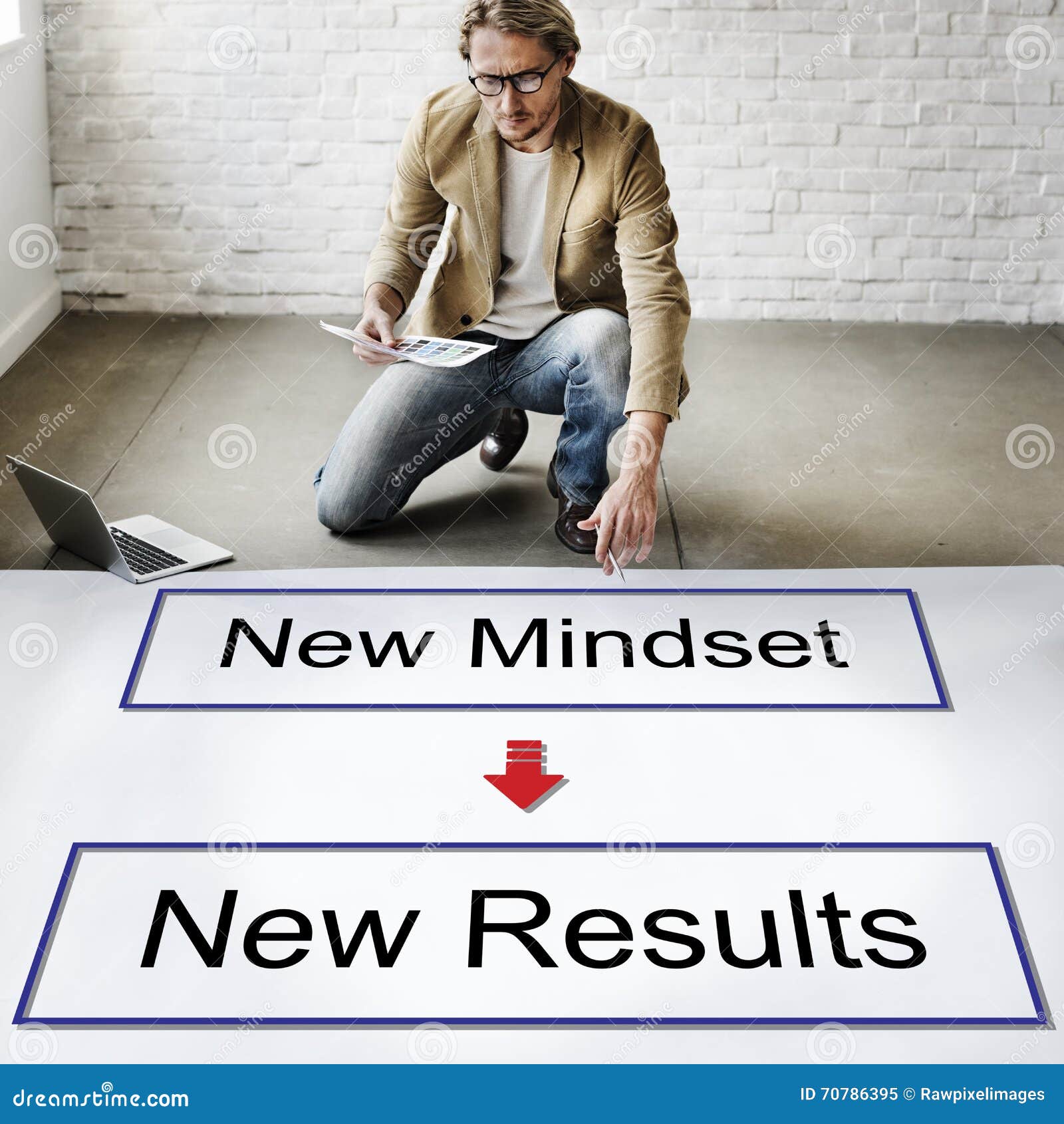 Mindset Opposite Positivity Negativity Thinking Concept Stock Image ...
