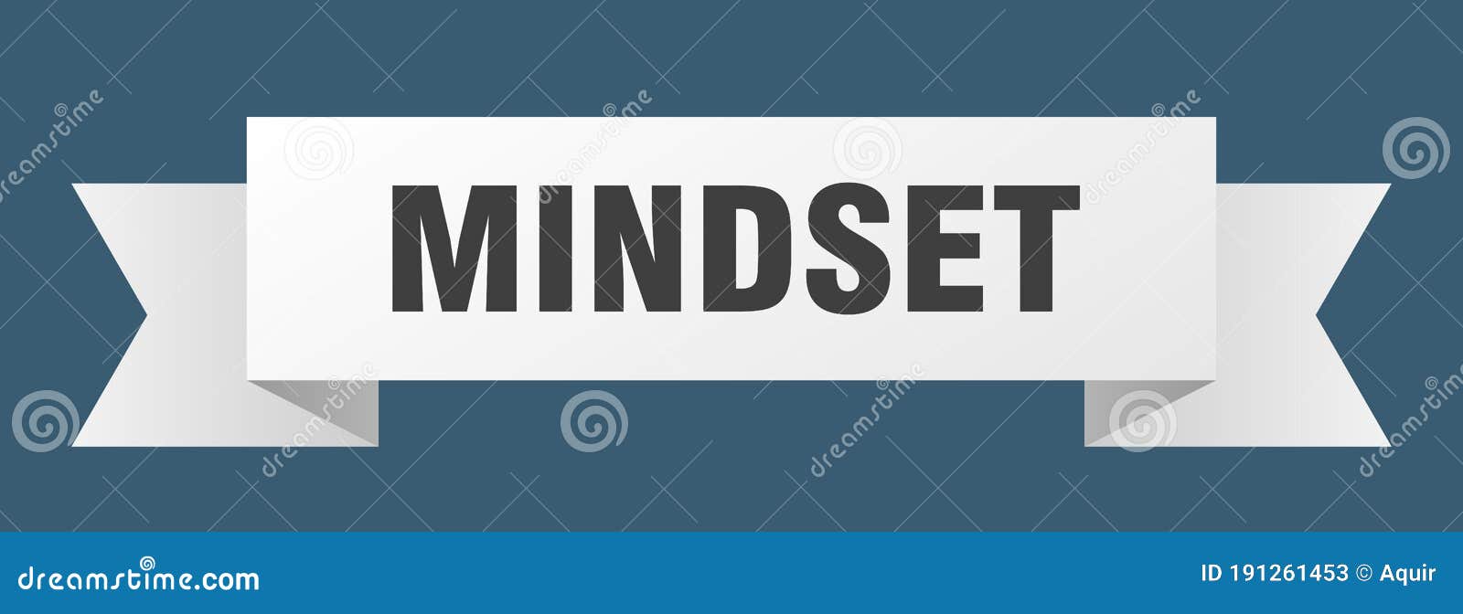Mindset ribbon. stock vector. Illustration of band, label - 191261453