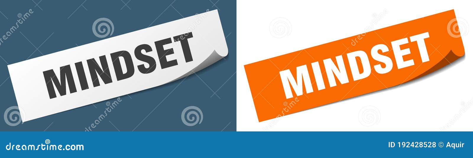 Mindset Sticker. Mindset Sign Set Stock Vector - Illustration of emblem ...