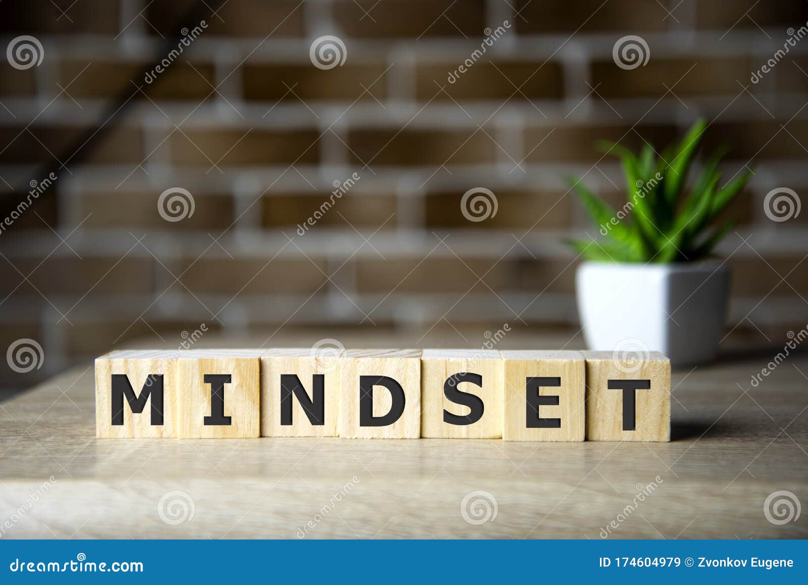 Mindset Word Written in Wooden Cube, Business Concept Stock Image ...