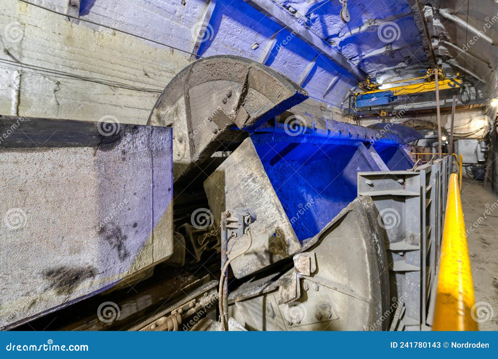 Mine Car Unloader. Device for Unloading Ore from Cargo Mine Train Stock ...
