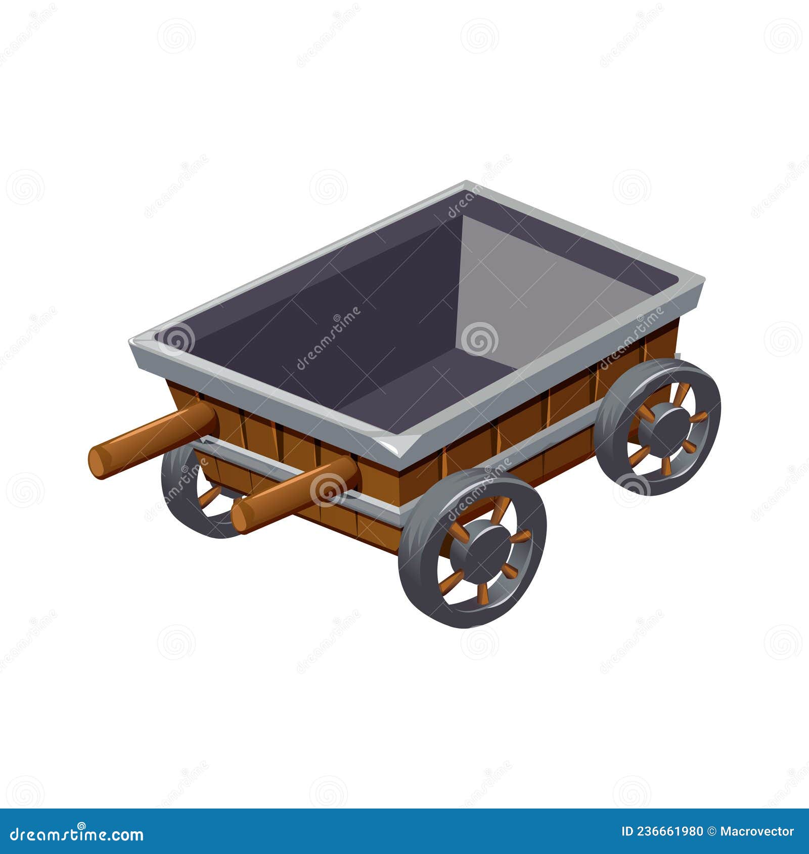 Mine Cart Game Composition stock vector. Illustration of clipart ...