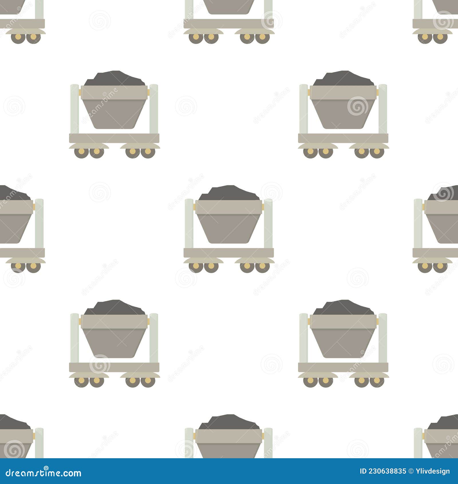 Mine Cart Pattern Seamless Vector Stock Vector - Illustration of coal ...