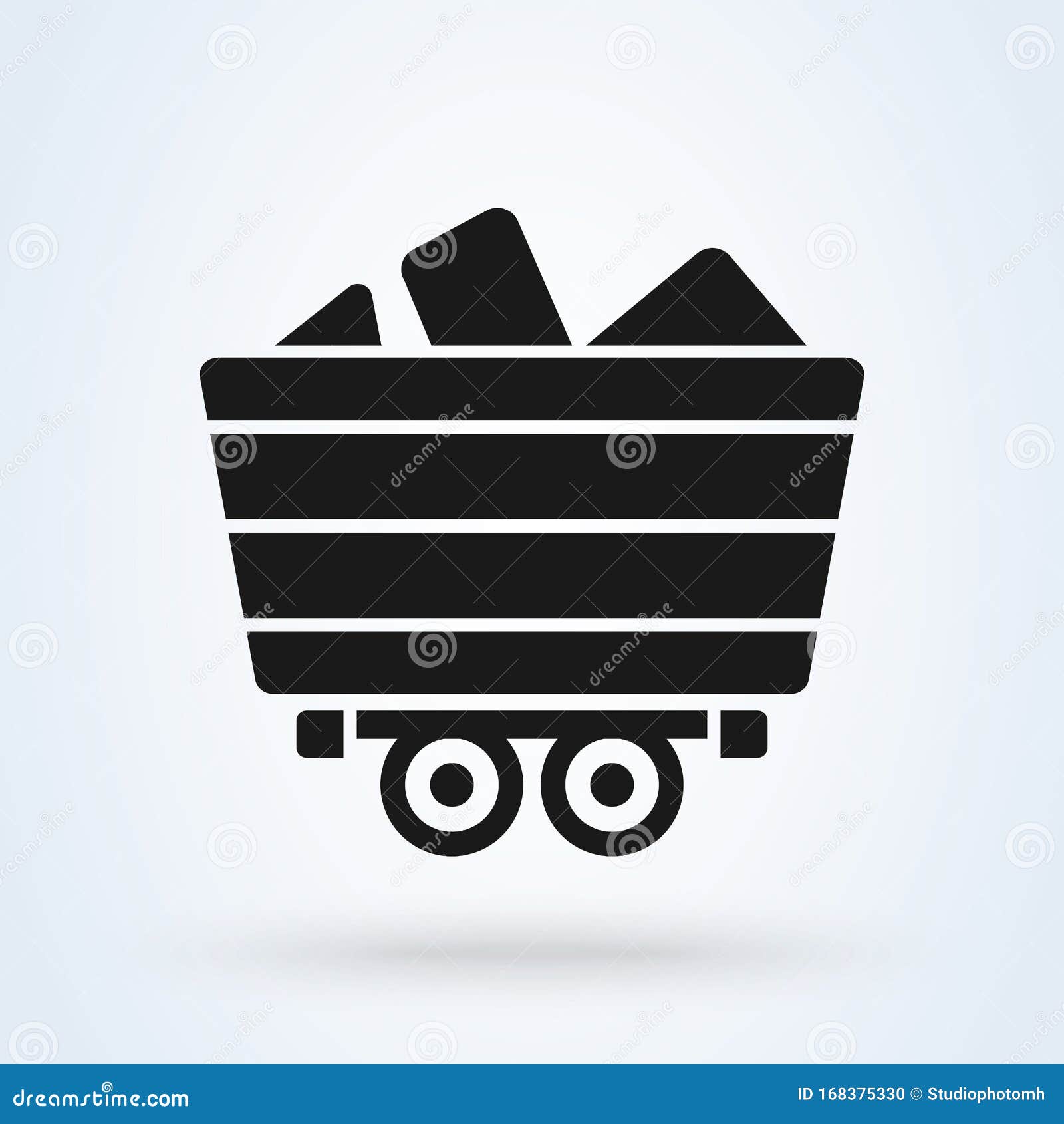 Mine Cart Simple Vector Modern Icon Design Illustration Stock Vector ...