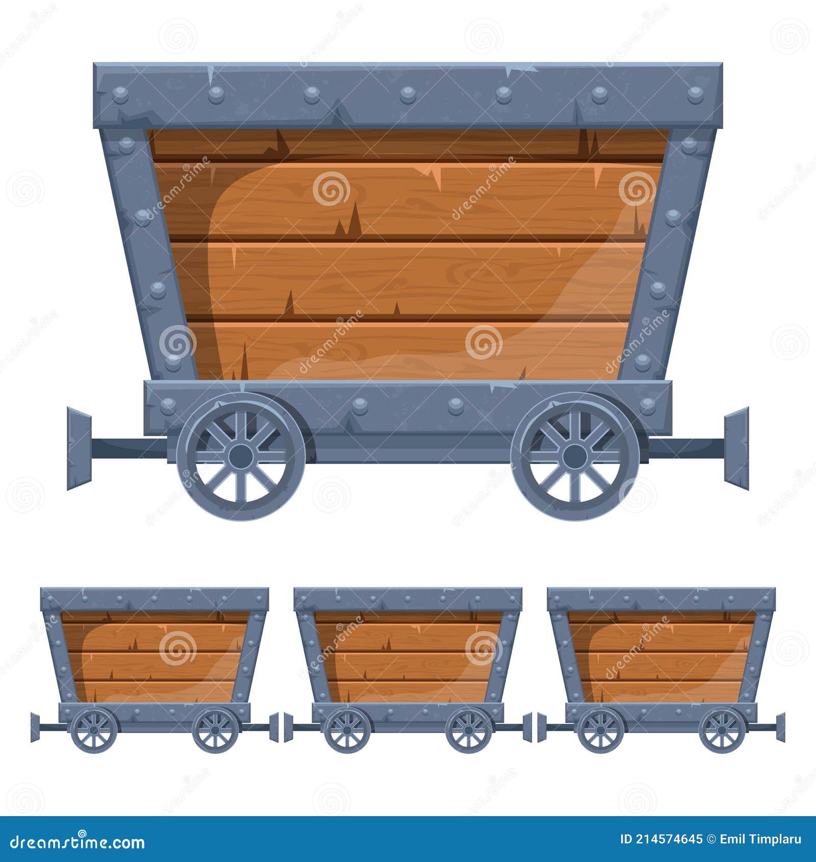 Mine Cart Vector Design Illustration Stock Vector - Illustration of ...