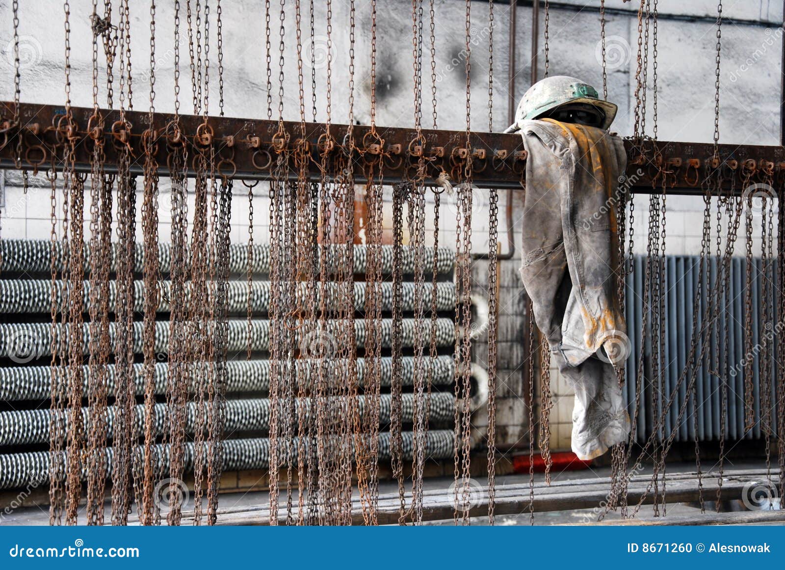 Mine cloak room stock photo. Image of chain, hang, baggage - 8671260