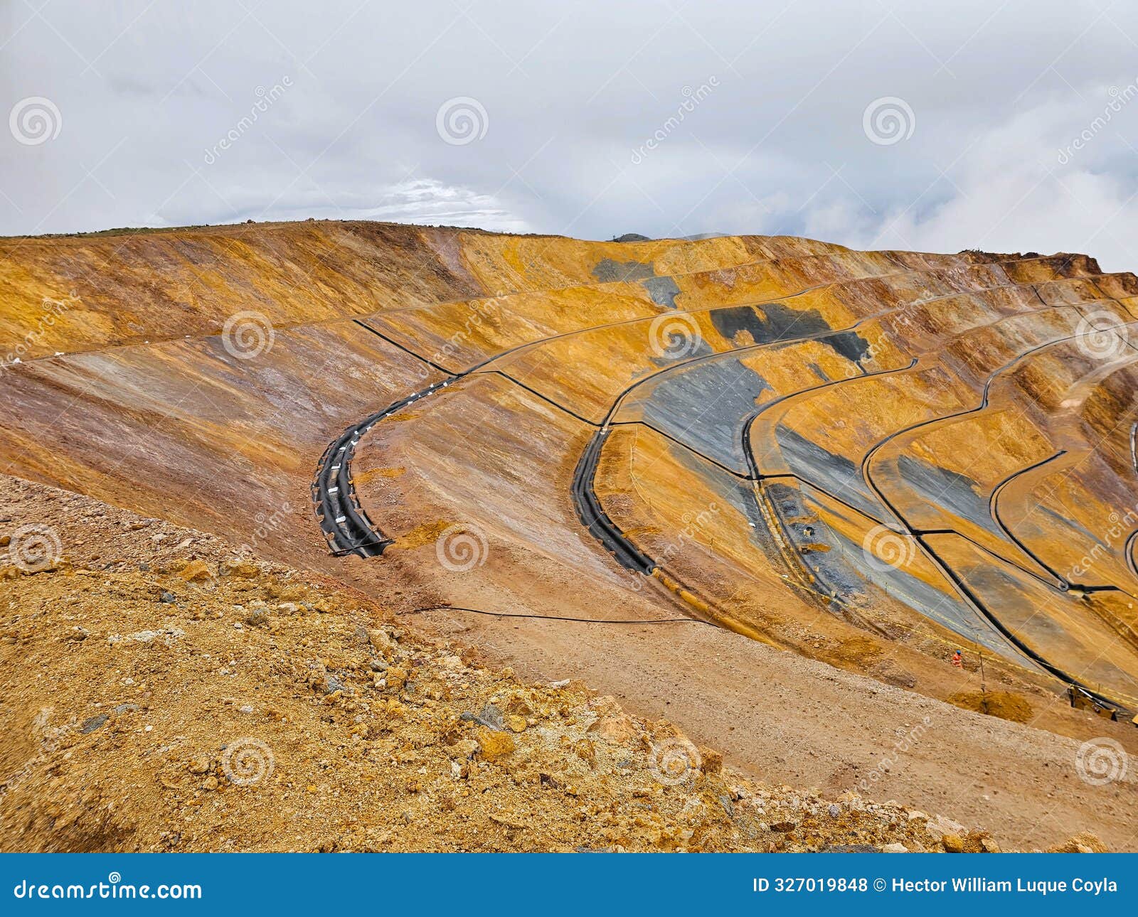 Mine Closure Activities, Slope Stabilization Stock Photo - Image of ...
