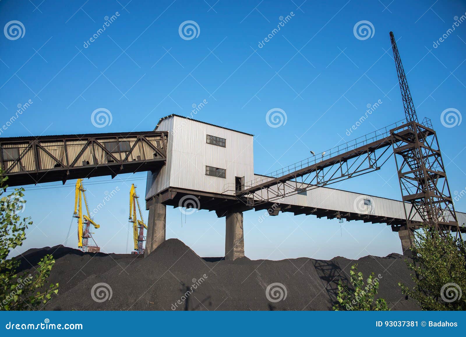 Mine for Coal Mining in Ukrain Stock Image - Image of dredging, belt ...