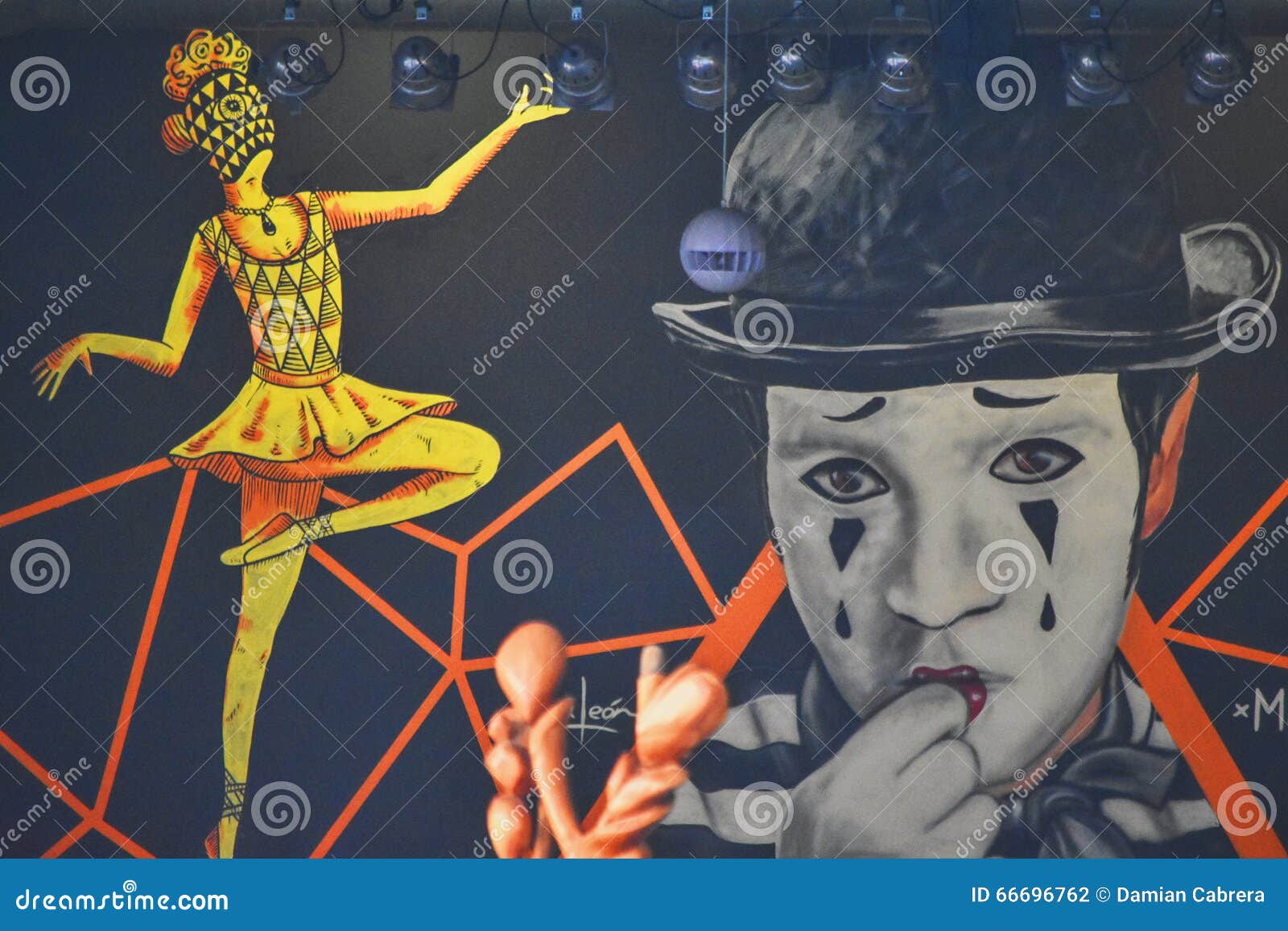 Mime and dancer editorial photography. Image of scenery - 66696762