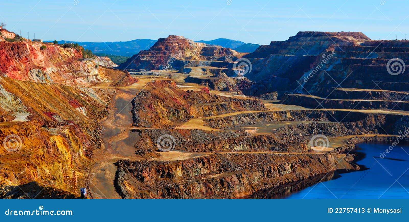 Mine de Rio Tinto image stock. Image of crête, roche - 22757413