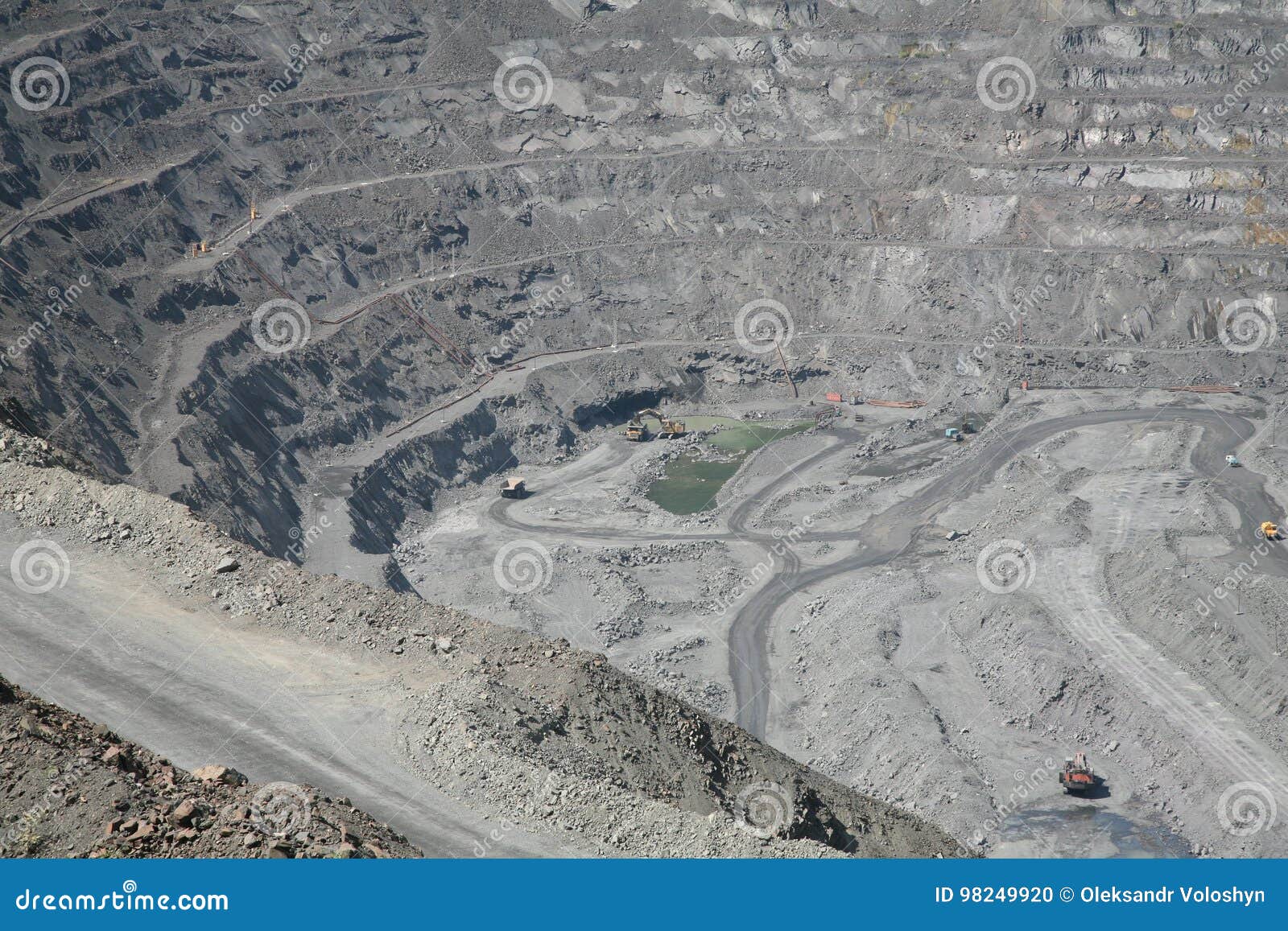 Mine stock photo. Image of roads, pumps, excavator, water - 98249920