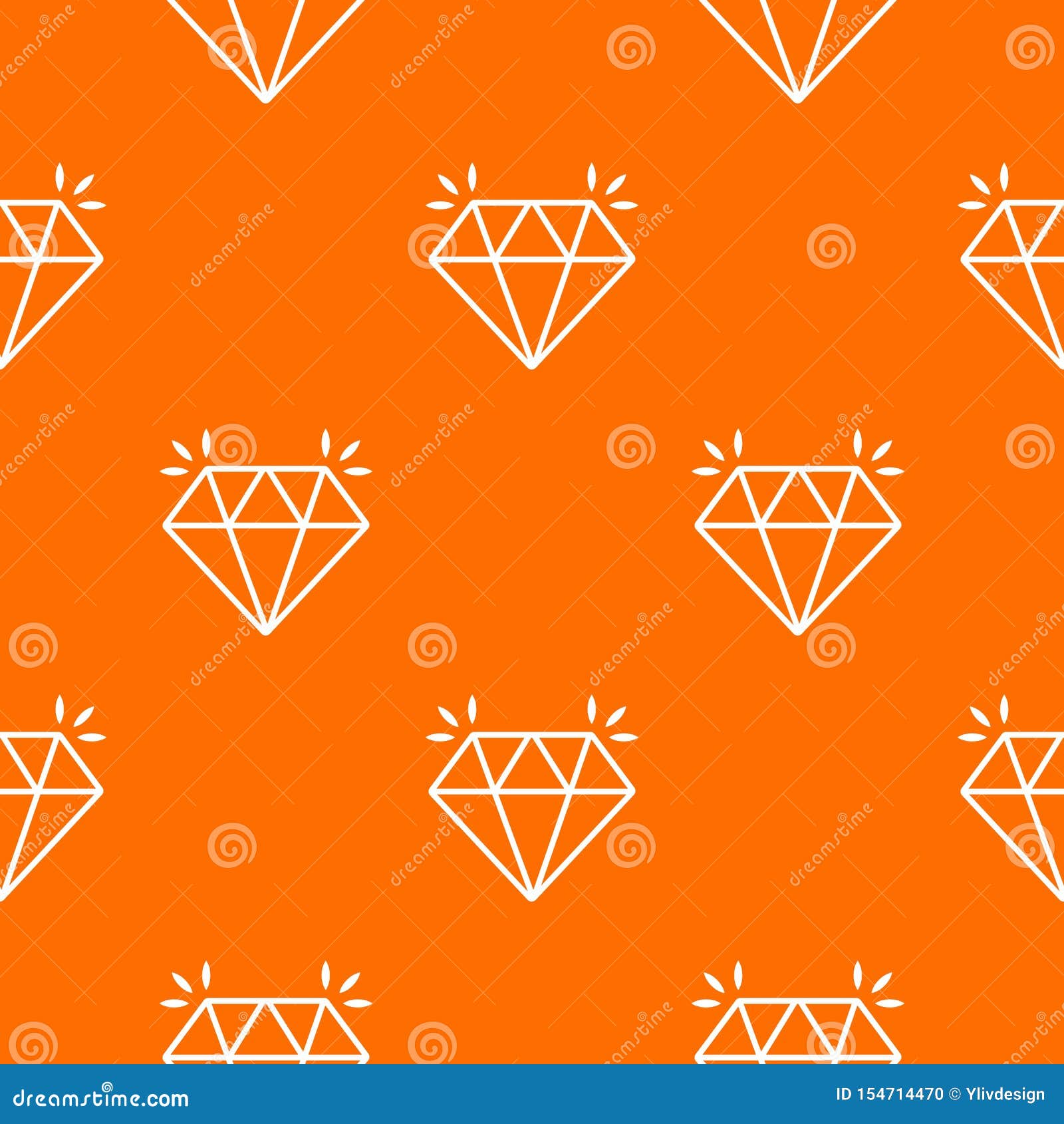 Mine Diamond Pattern Vector Orange Stock Vector - Illustration of ...
