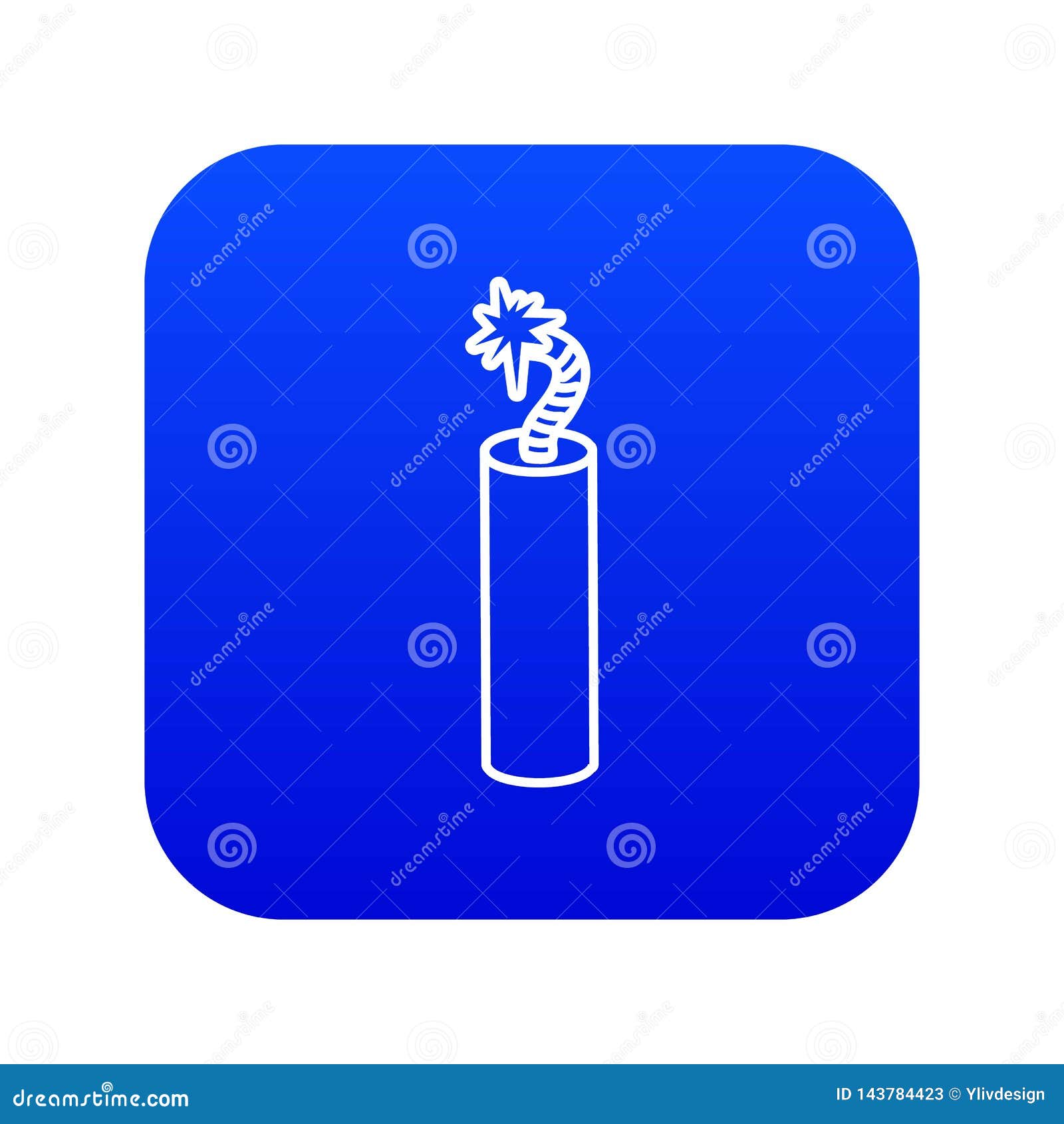 Mine Dynamite Icon Blue Vector Stock Vector - Illustration of explode ...