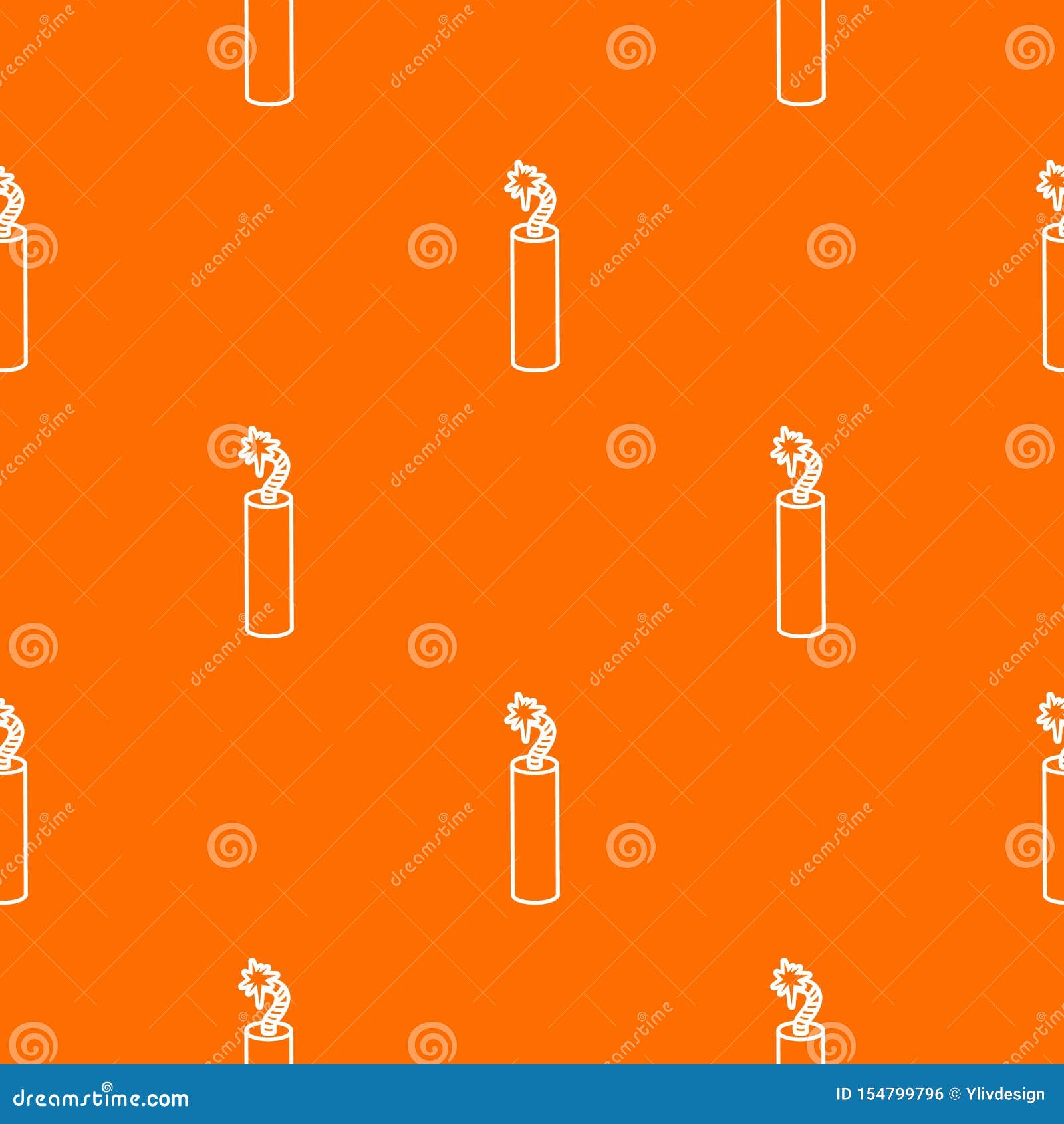 Mine Dynamite Pattern Vector Orange Stock Vector - Illustration of ...