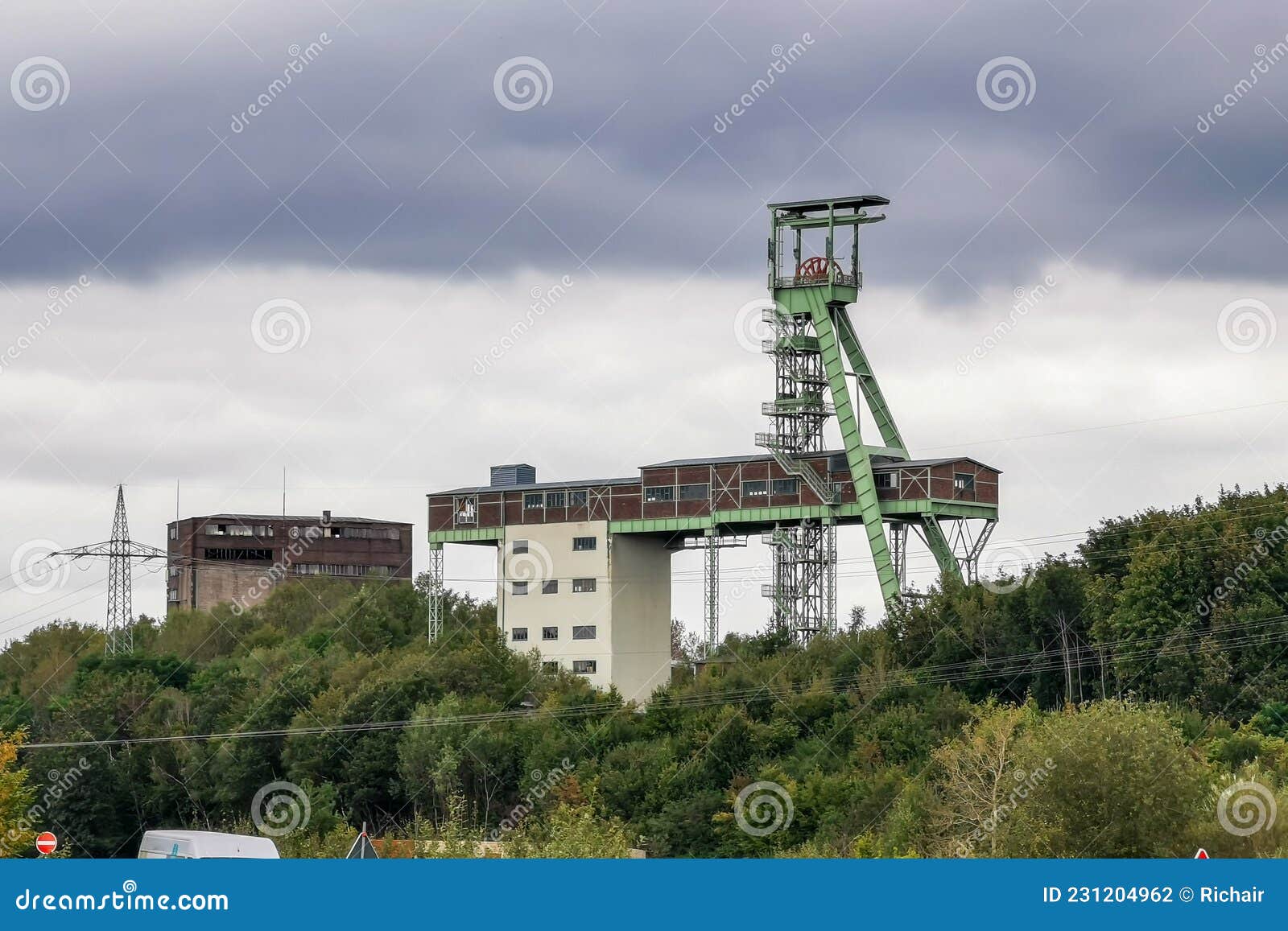 Mine elevator and building stock photo. Image of building - 231204962