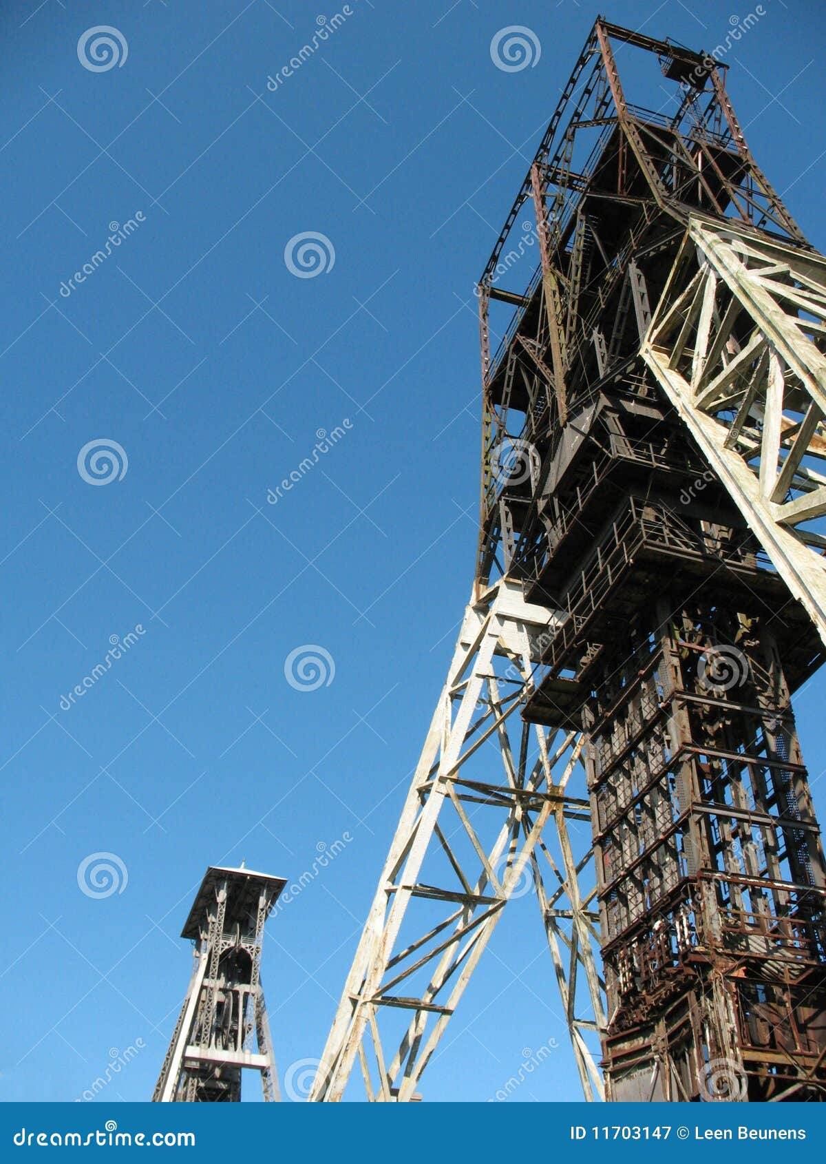 Mine elevator tower stock image. Image of industrial - 11703147