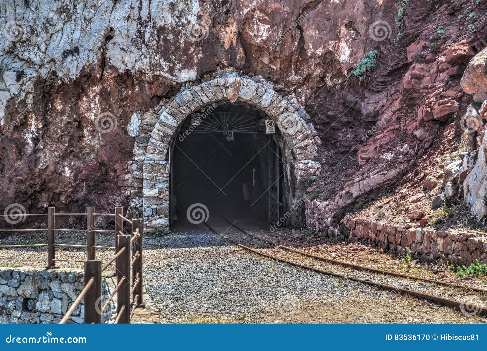 Mine entrance stock photo. Image of railroad, machinery - 83536170