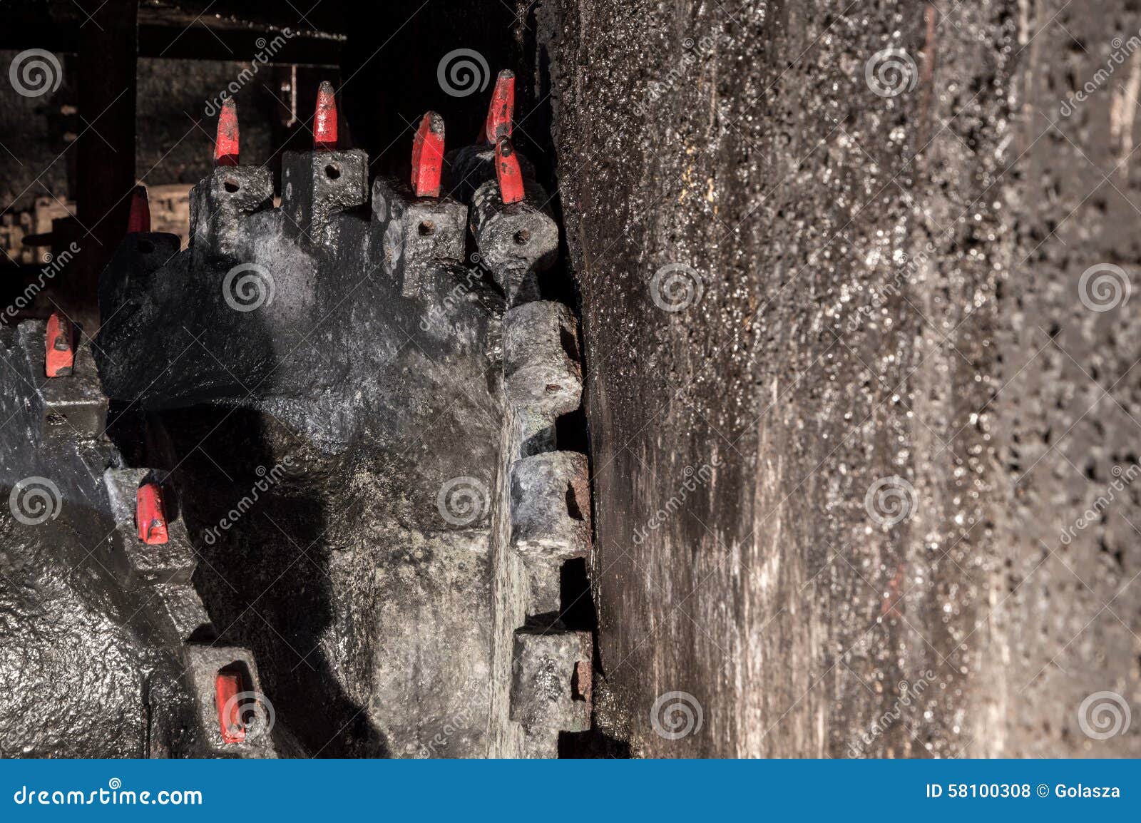 Mine Excavator Facing Coal Wall Stock Photo - Image of black, energy ...