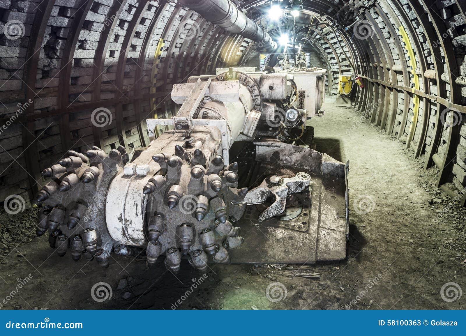 Mine Excavator Facing Coal Wall Stock Image - Image of guido, brown ...