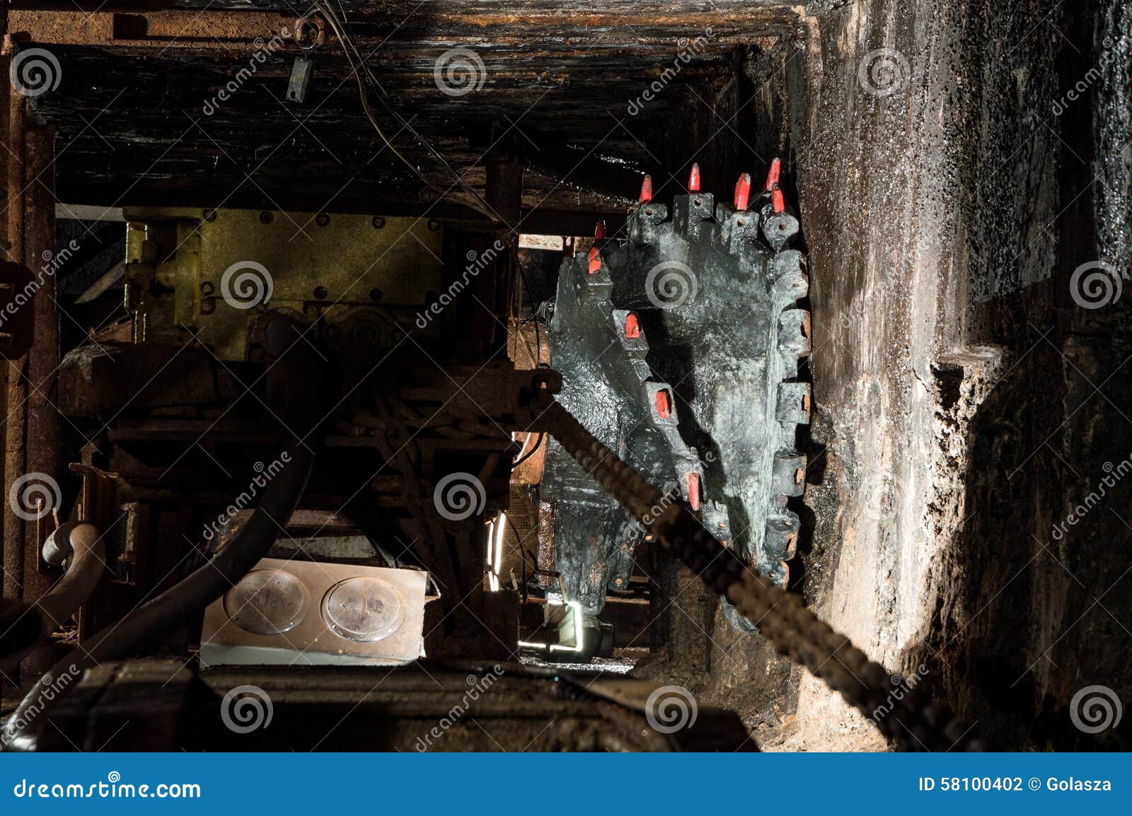Mine Excavator Facing Coal Wall Stock Photo - Image of fuel, longwall ...