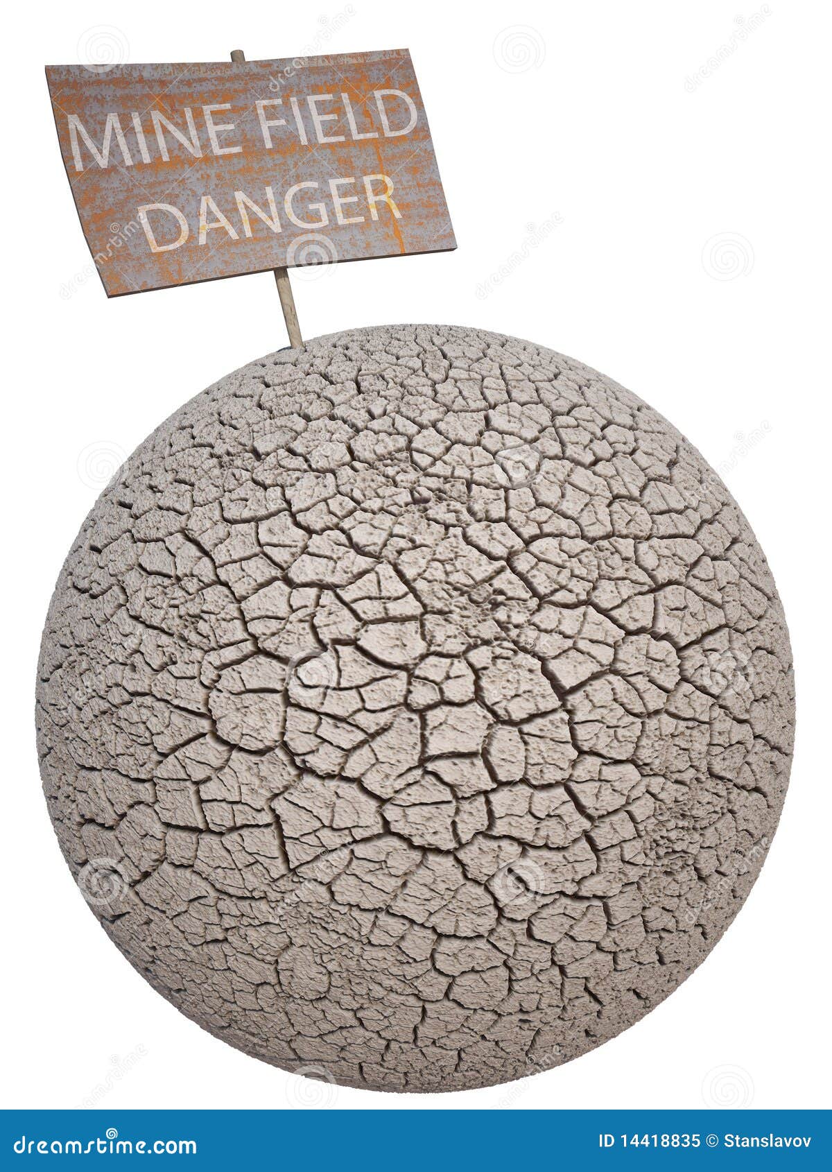 Danger Mines Sign. Vector Illustration Land Mines Icon Inside. Caution ...