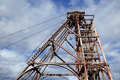 Mine Headframe stock photo. Image of lift, fossil, mineral - 828996