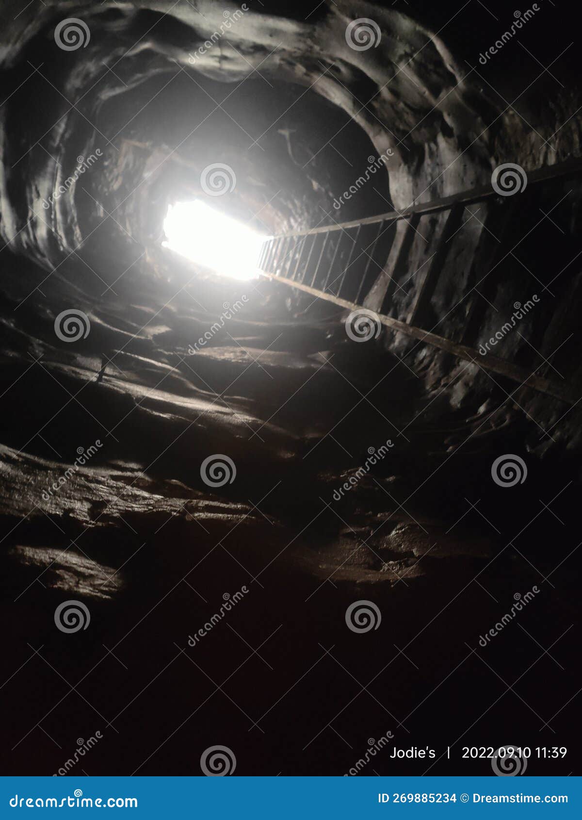 Mine hole looking up stock photo. Image of symmetry - 269885234