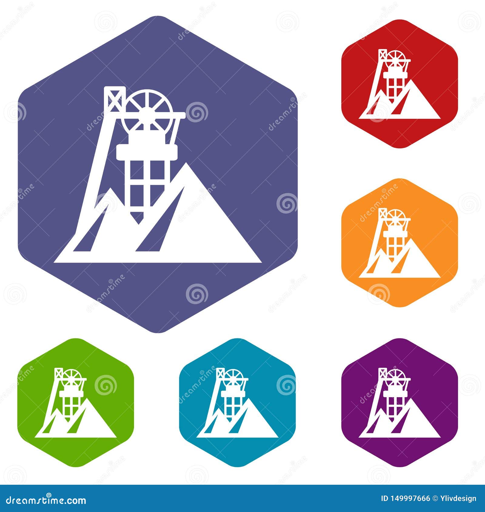 Mine icon, simple style stock vector. Illustration of shovel - 149997666