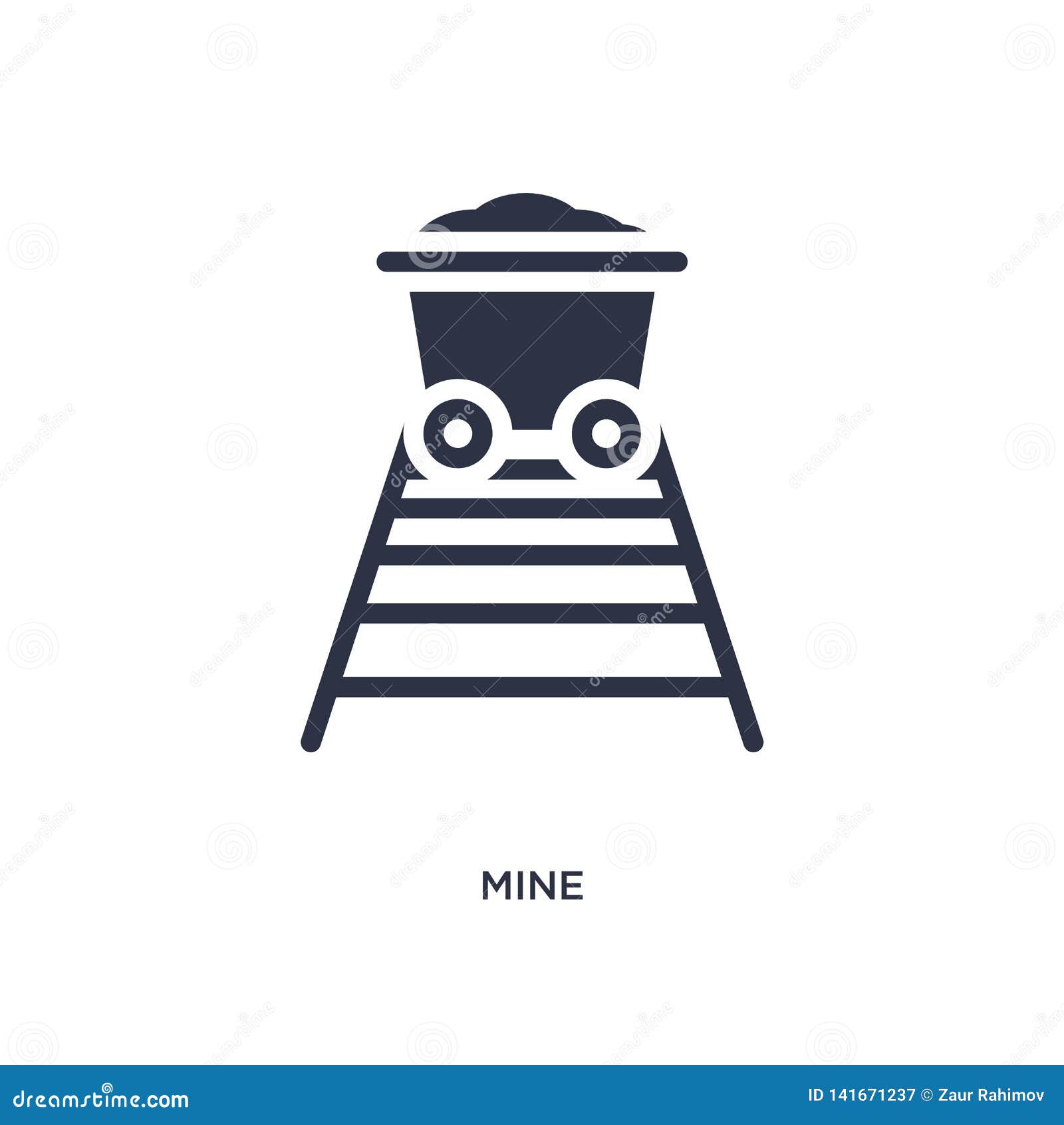 Mine Icon on White Background. Simple Element Illustration from Desert ...