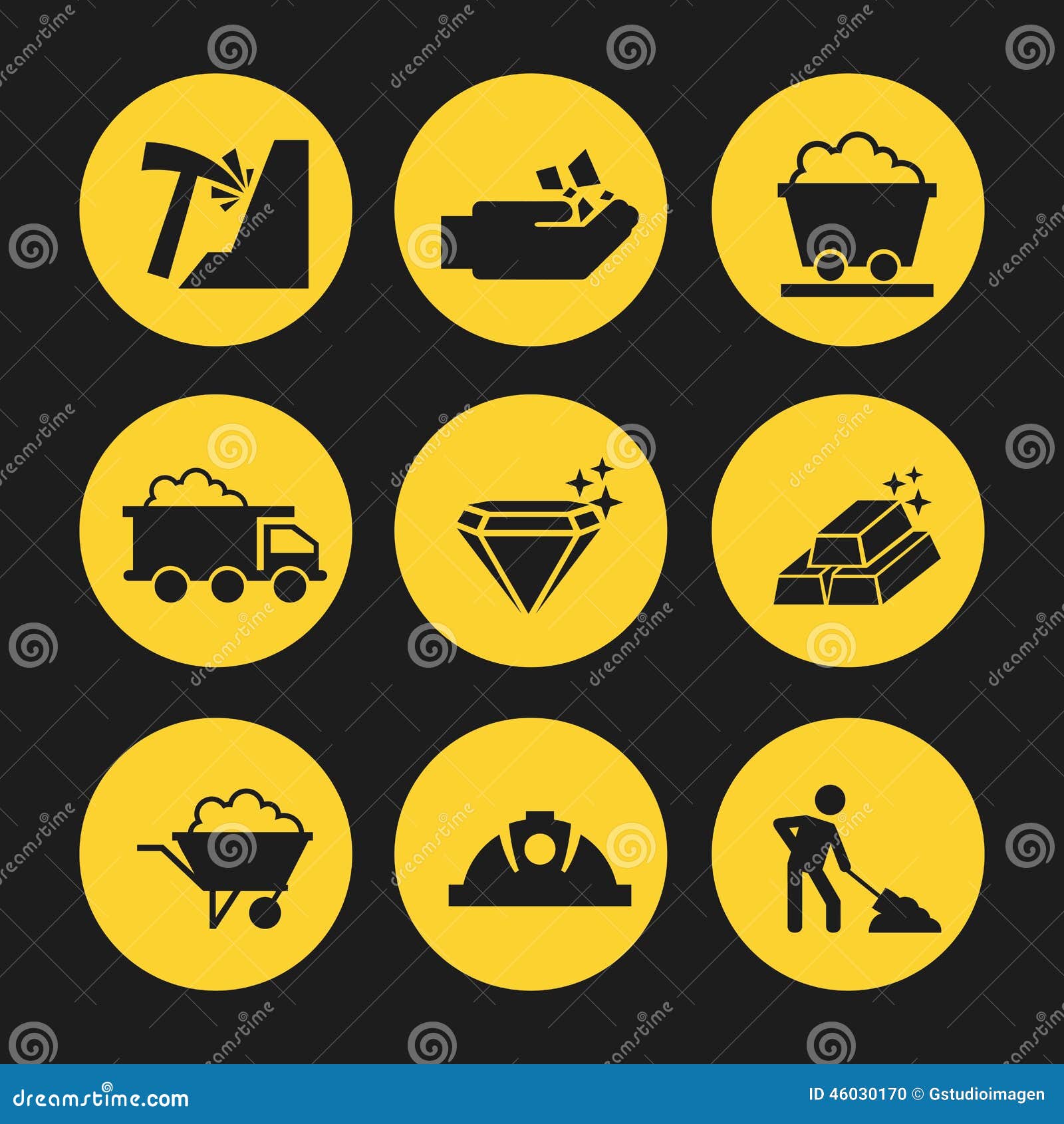Mine icons design stock vector. Illustration of symbol - 46030170