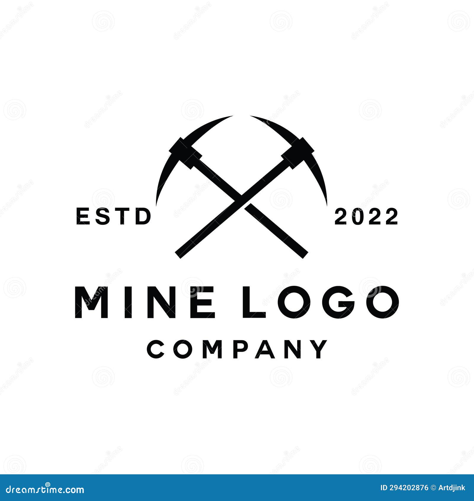 Mine Industry Logo Vector Design Graphic Emblem Stock Vector ...