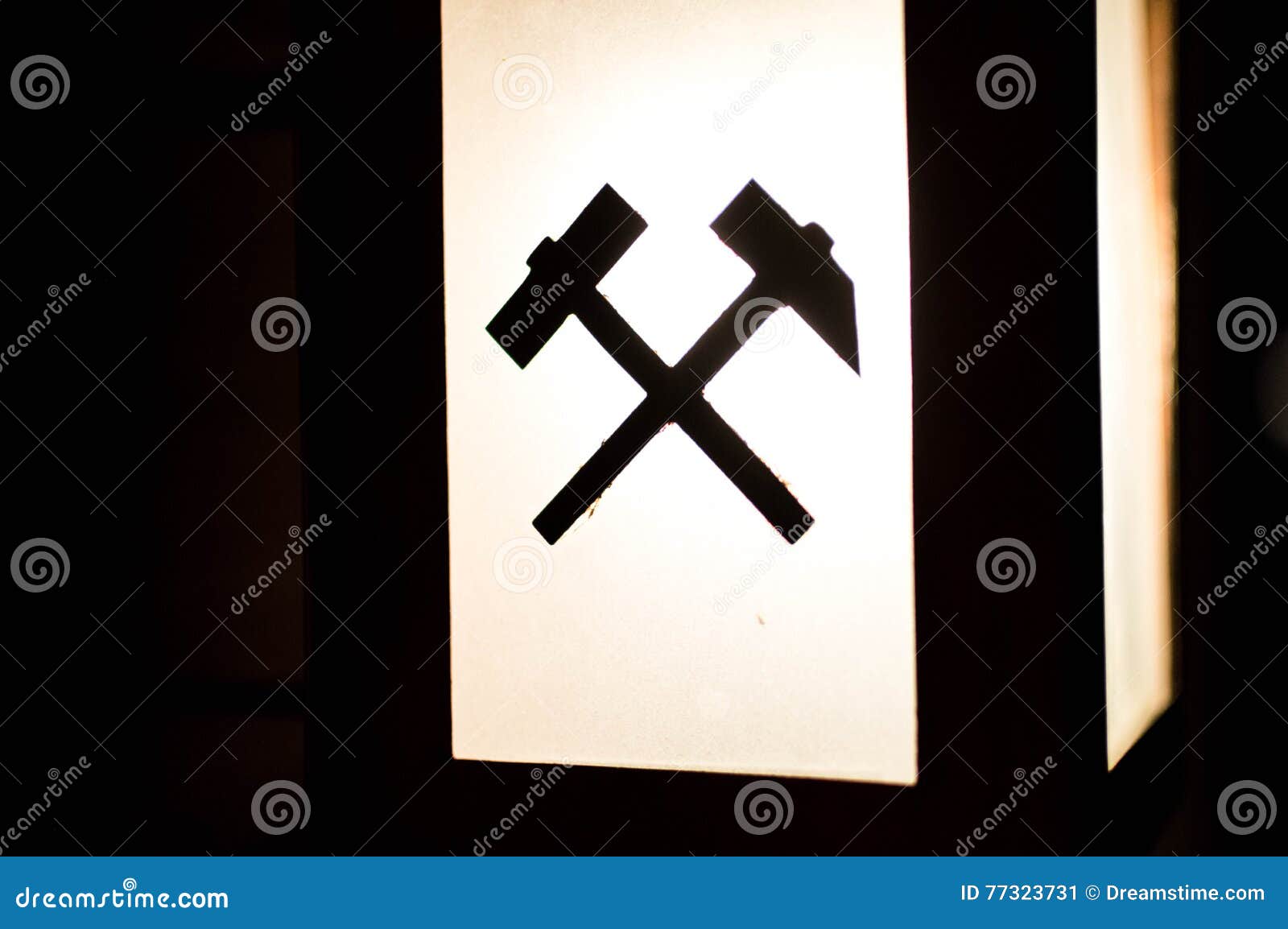 Mine Lamp in Salt Mine in Wieliczka Stock Image - Image of salt, bright ...