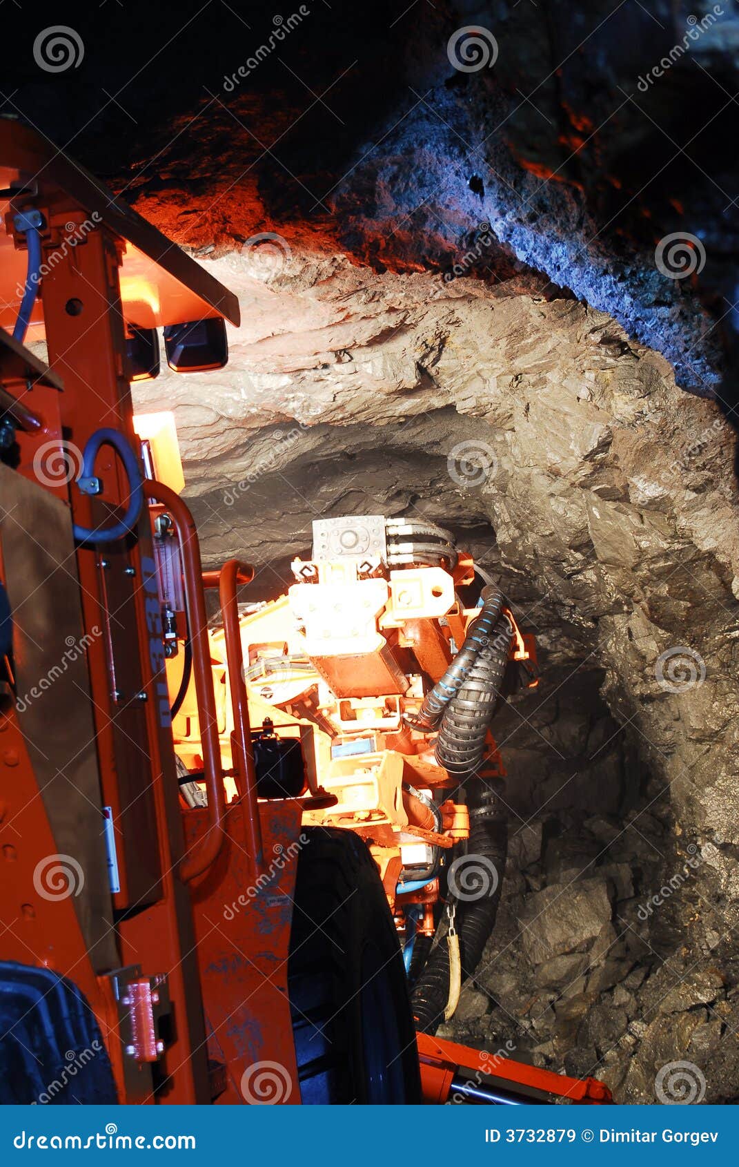 Mine Machine Inside the Gold Mine Stock Image - Image of mining, power ...