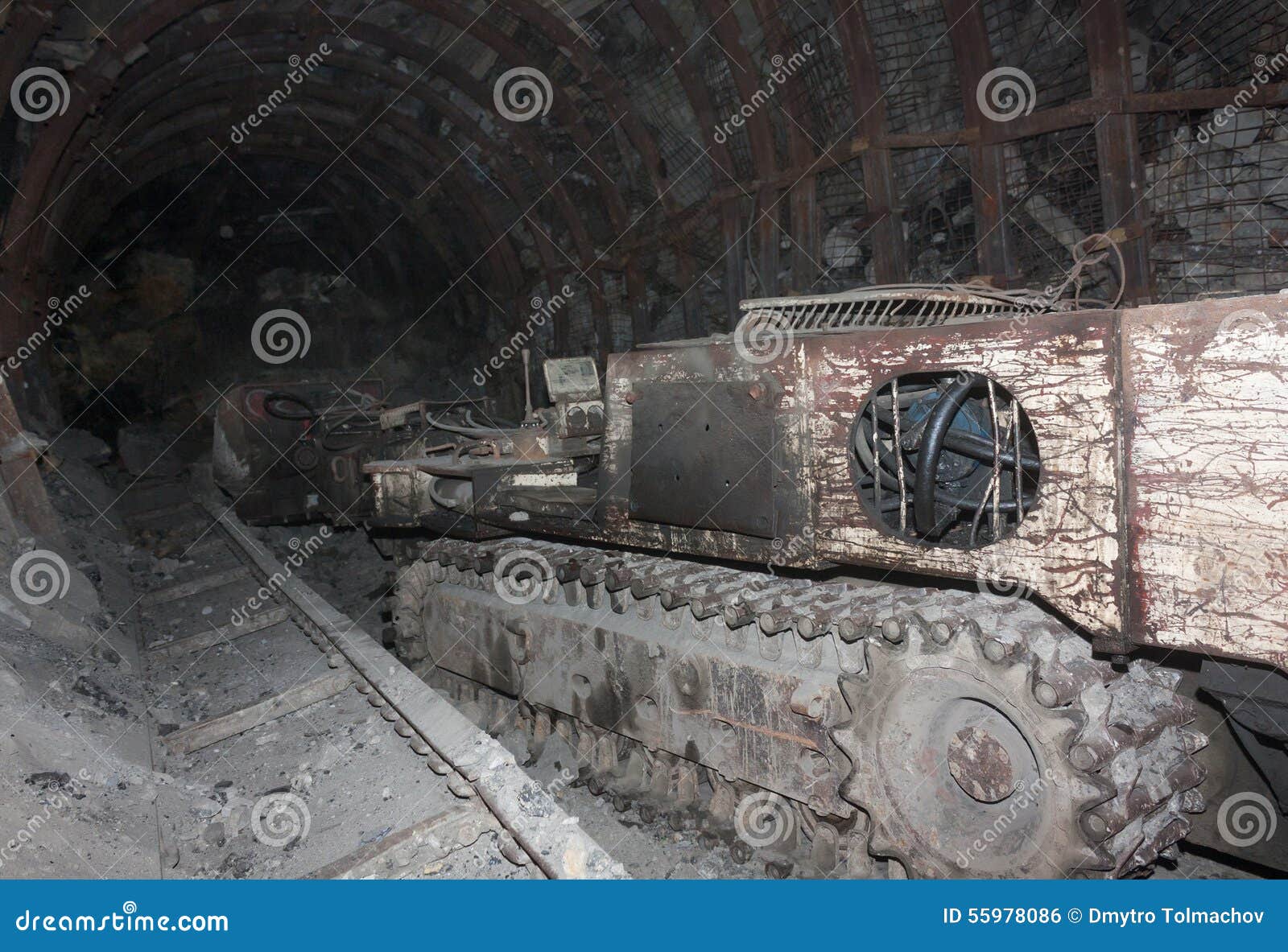 Mine Machines in Underground Mines Stock Photo - Image of donetsk ...