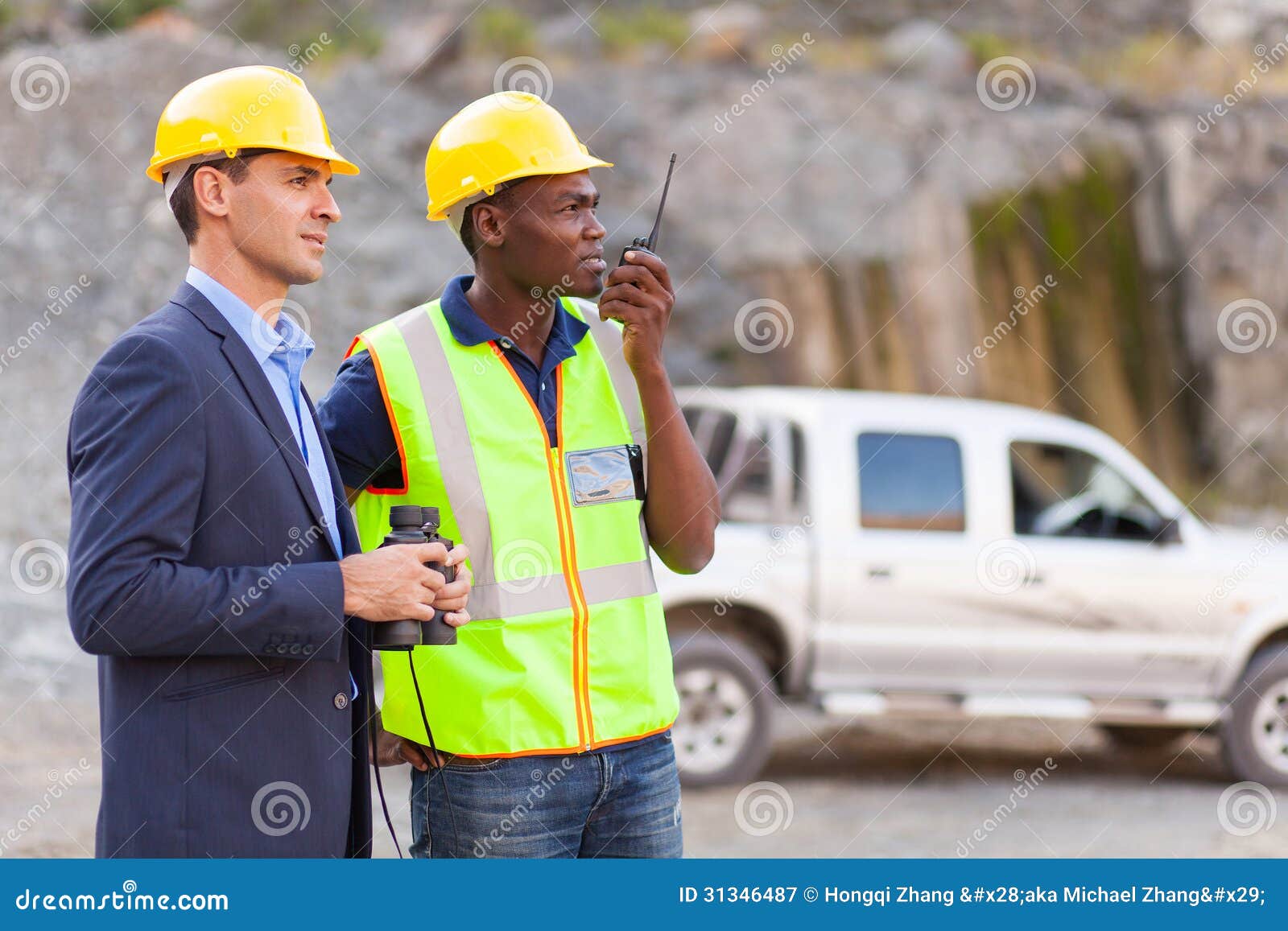 Mine manager worker stock image. Image of coworker, binoculars - 31346487