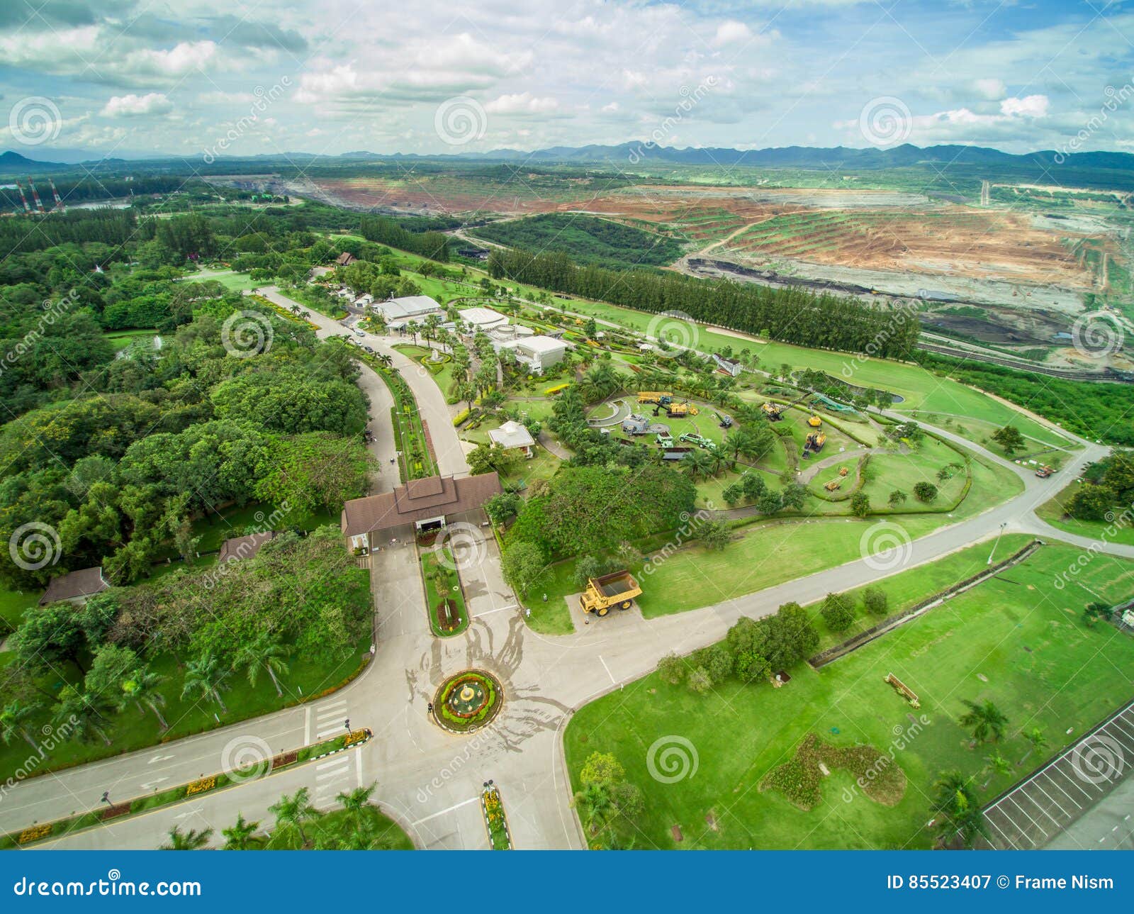 Mine Pits Aerial View stock image. Image of pits, coalmine - 85523407