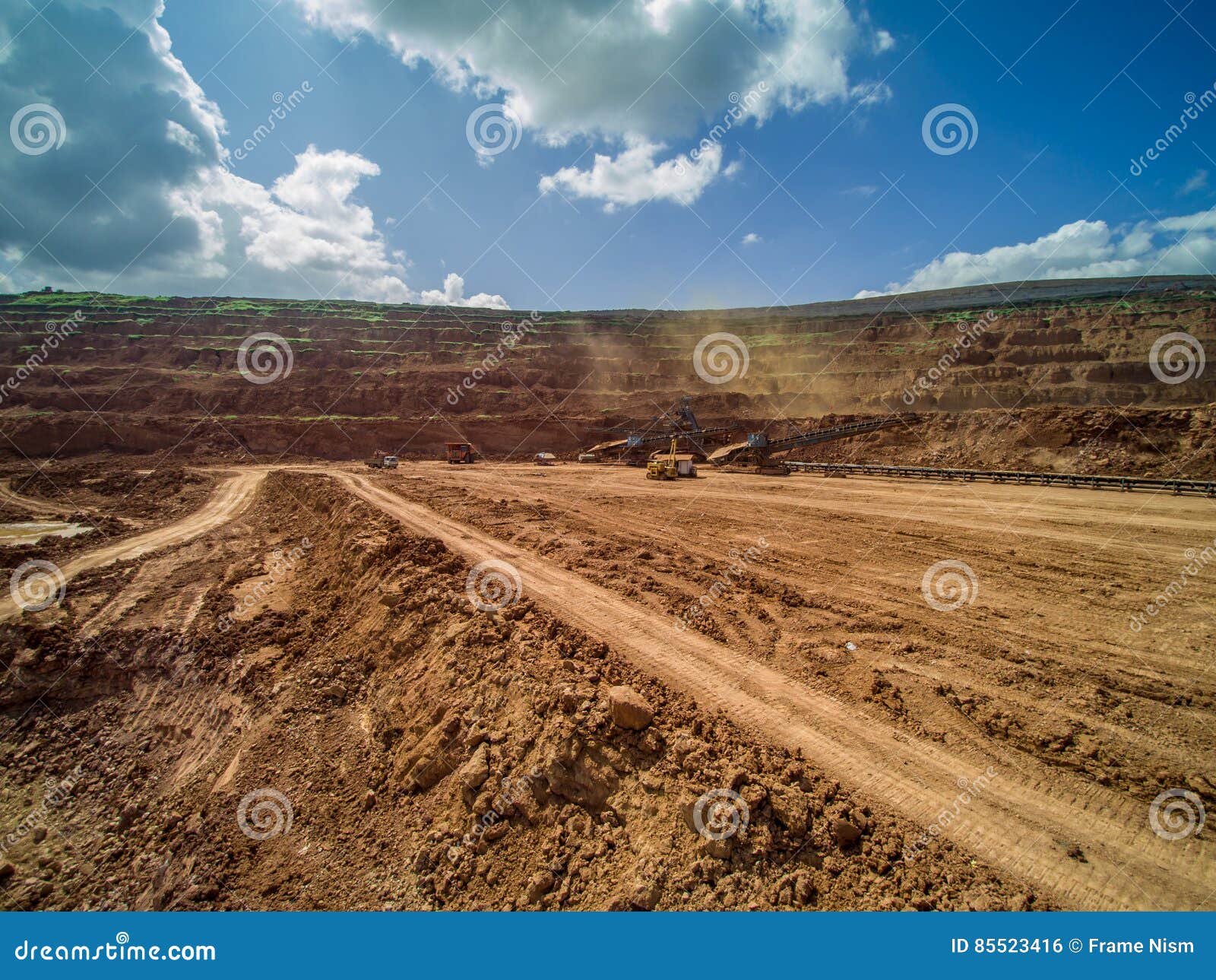 Mine Pits Aerial View stock photo. Image of badlands - 85523416