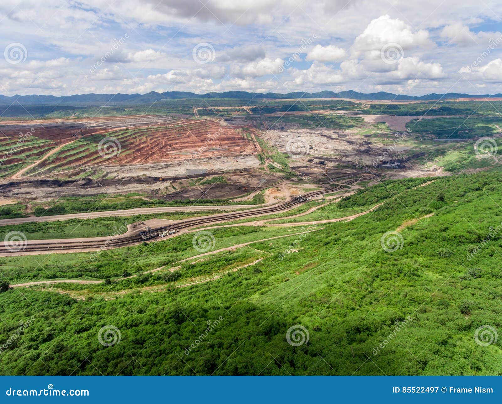 Mine Pits ; Aerial View stock image. Image of mining - 85522497