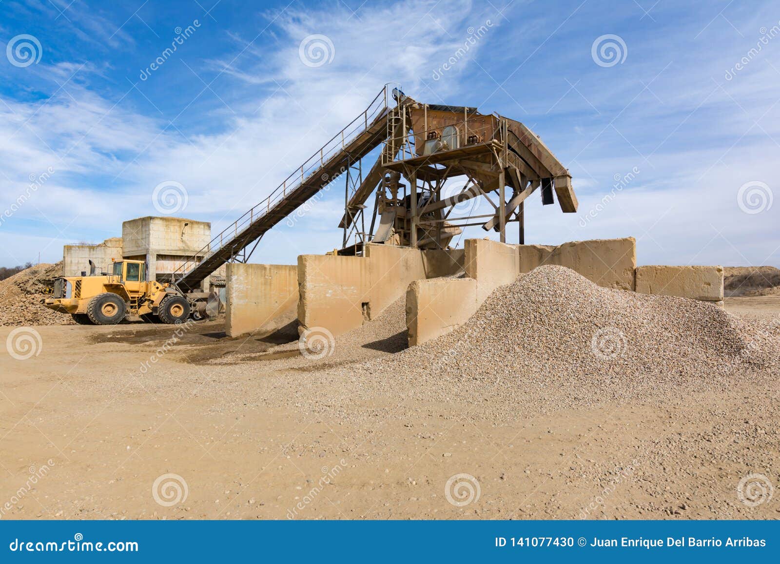 Mine or Quarry with Heavy Machinery Stock Photo - Image of ...