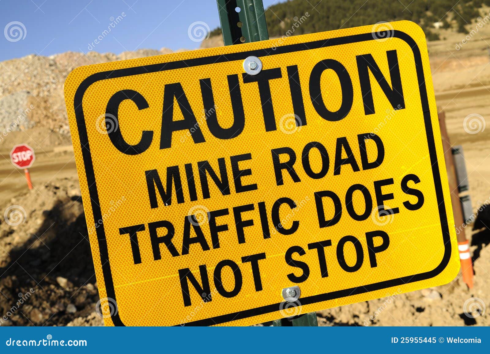 Mine Road Traffic stock image. Image of traffic, stop - 25955445