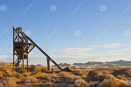 Mine Shaft Head Frame stock photo. Image of exploration - 22905180
