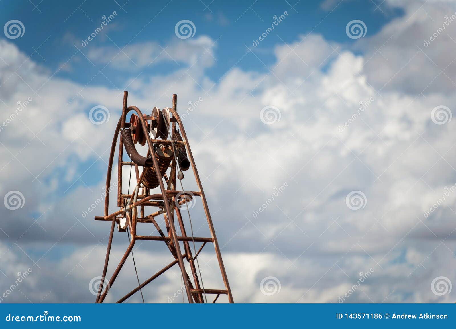 Mine Shaft Pulley and Cable Stock Photo - Image of gear, architecture ...