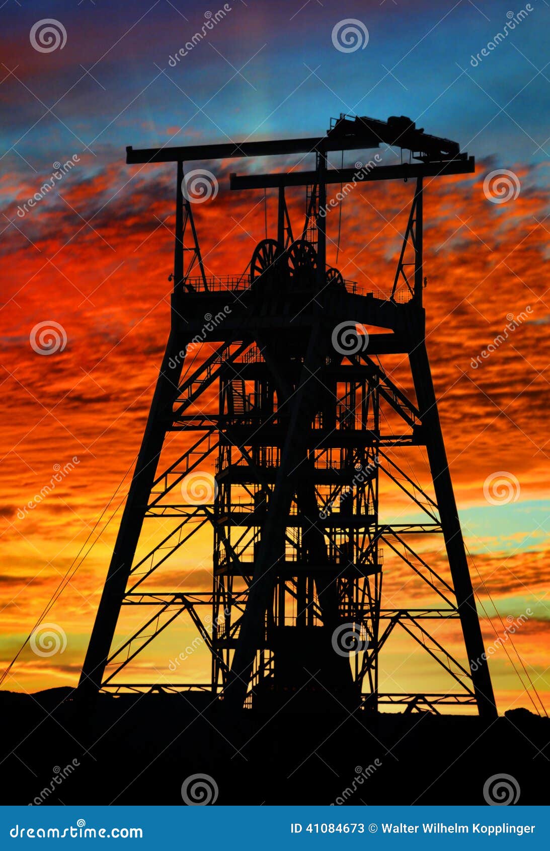 Mine Shaft Sunset Stock Photo - Image: 41084673