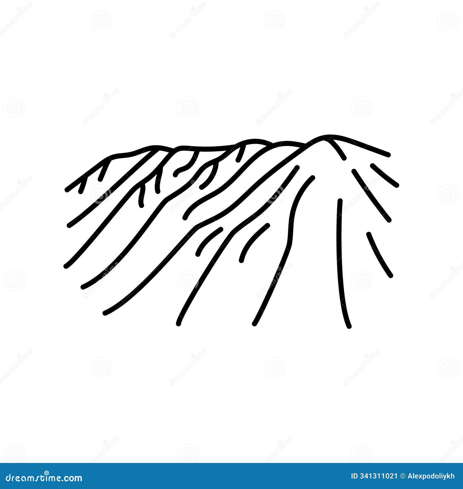 Mine Tailings Line Black Icon. Sign for Web Page, Mobile App, Button ...